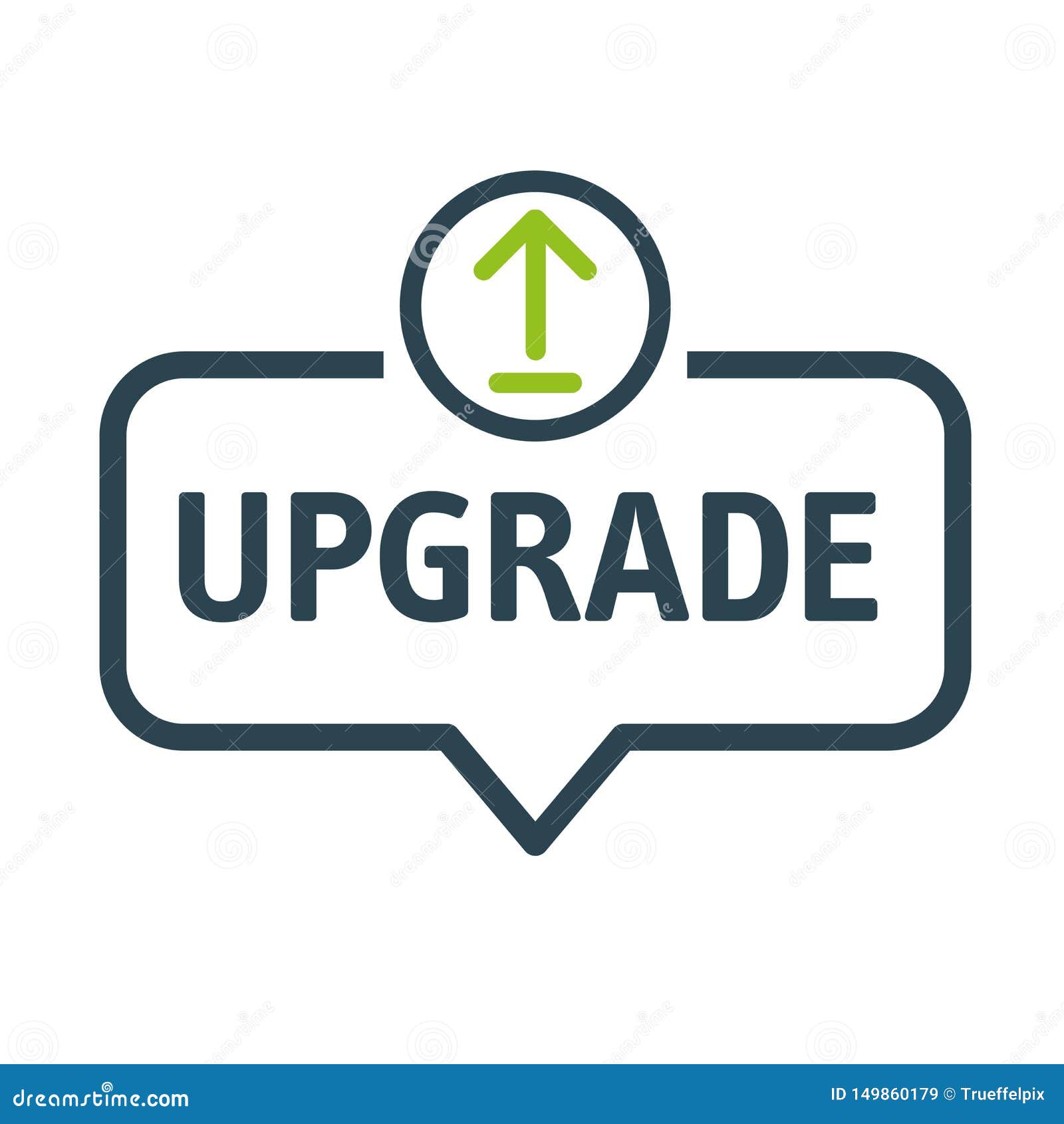 Speech Bubble UPGRADE Vector Illustration Stock Vector - Illustration ...
