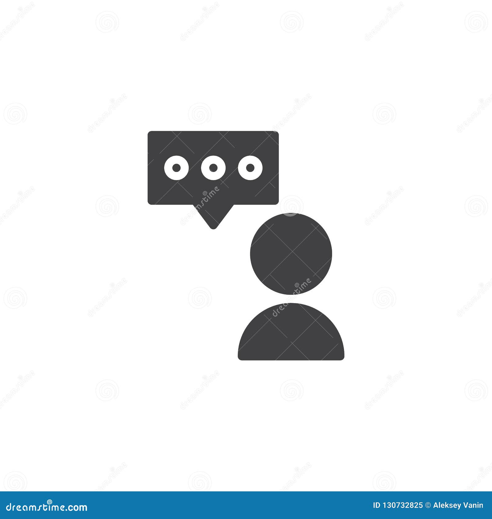 Speech Bubble User Vector Icon Stock Vector - Illustration of design ...