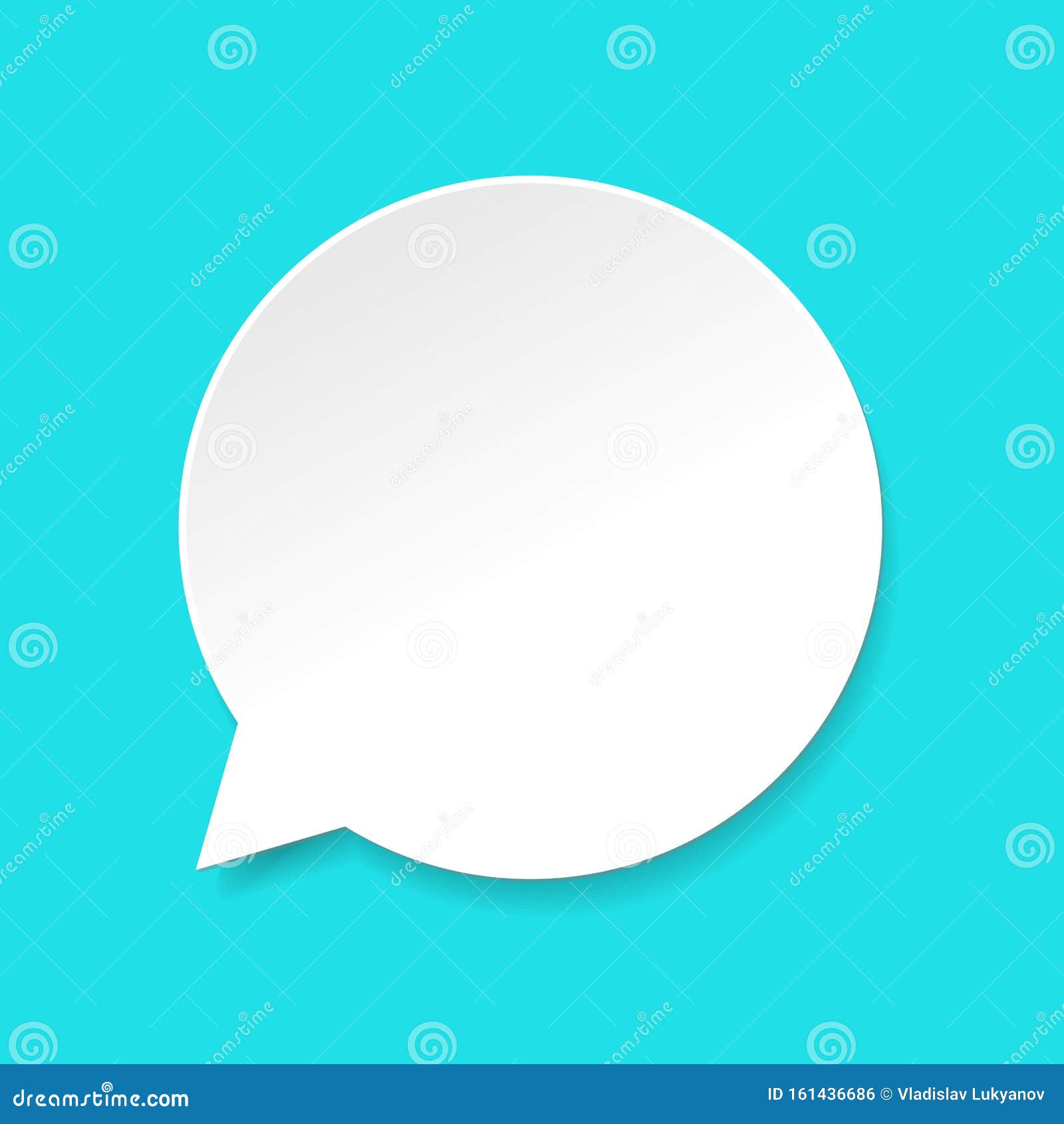 Speech Bubble Vector Icon, Flat Cartoon Empty Or Blank Dialogue Ballon ...