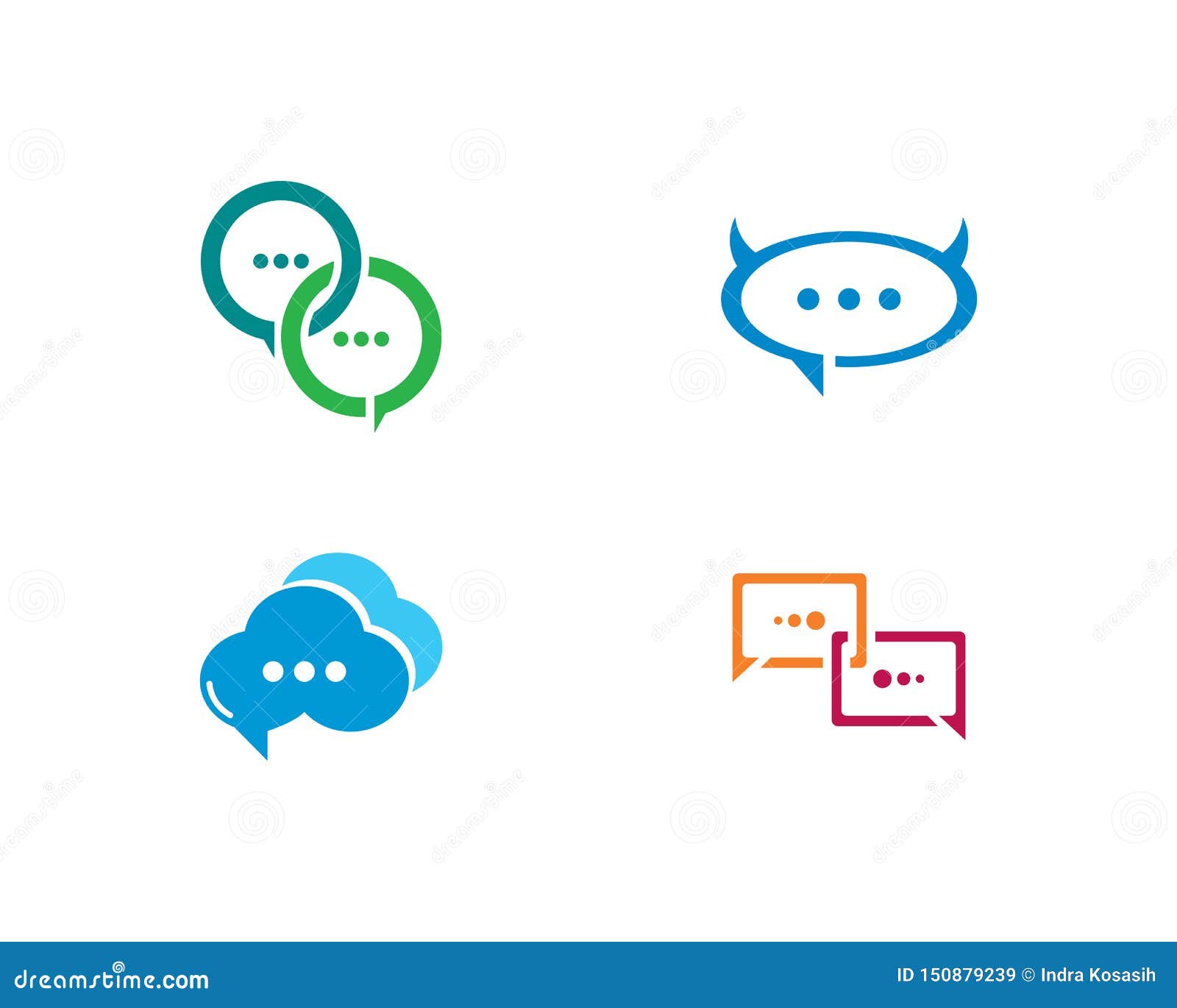 Speech Bubble. Vector Logo Design Stock Vector - Illustration of ation ...