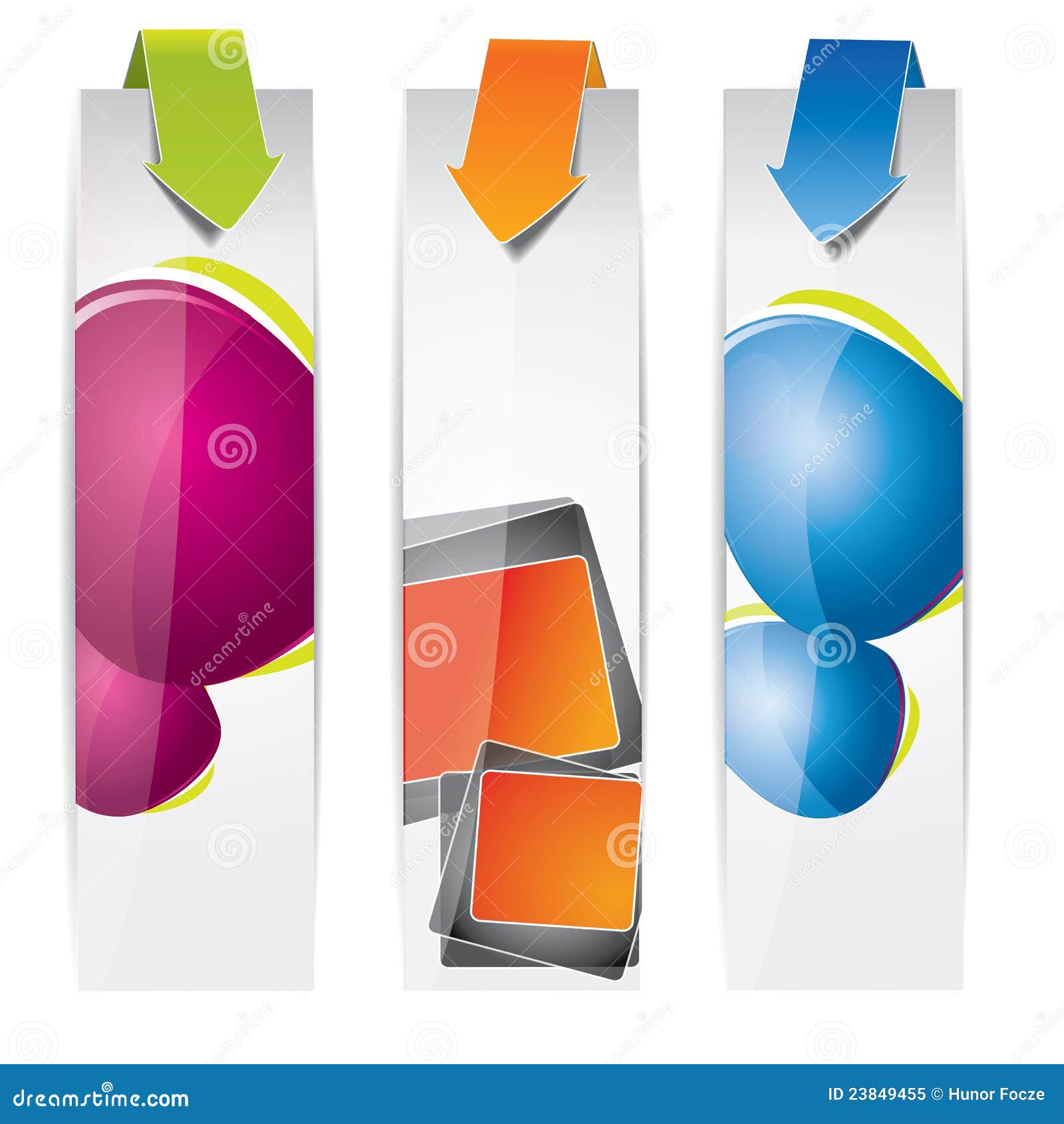 Speech Bubble Vertical Banner Set Stock Vector - Illustration of glass ...