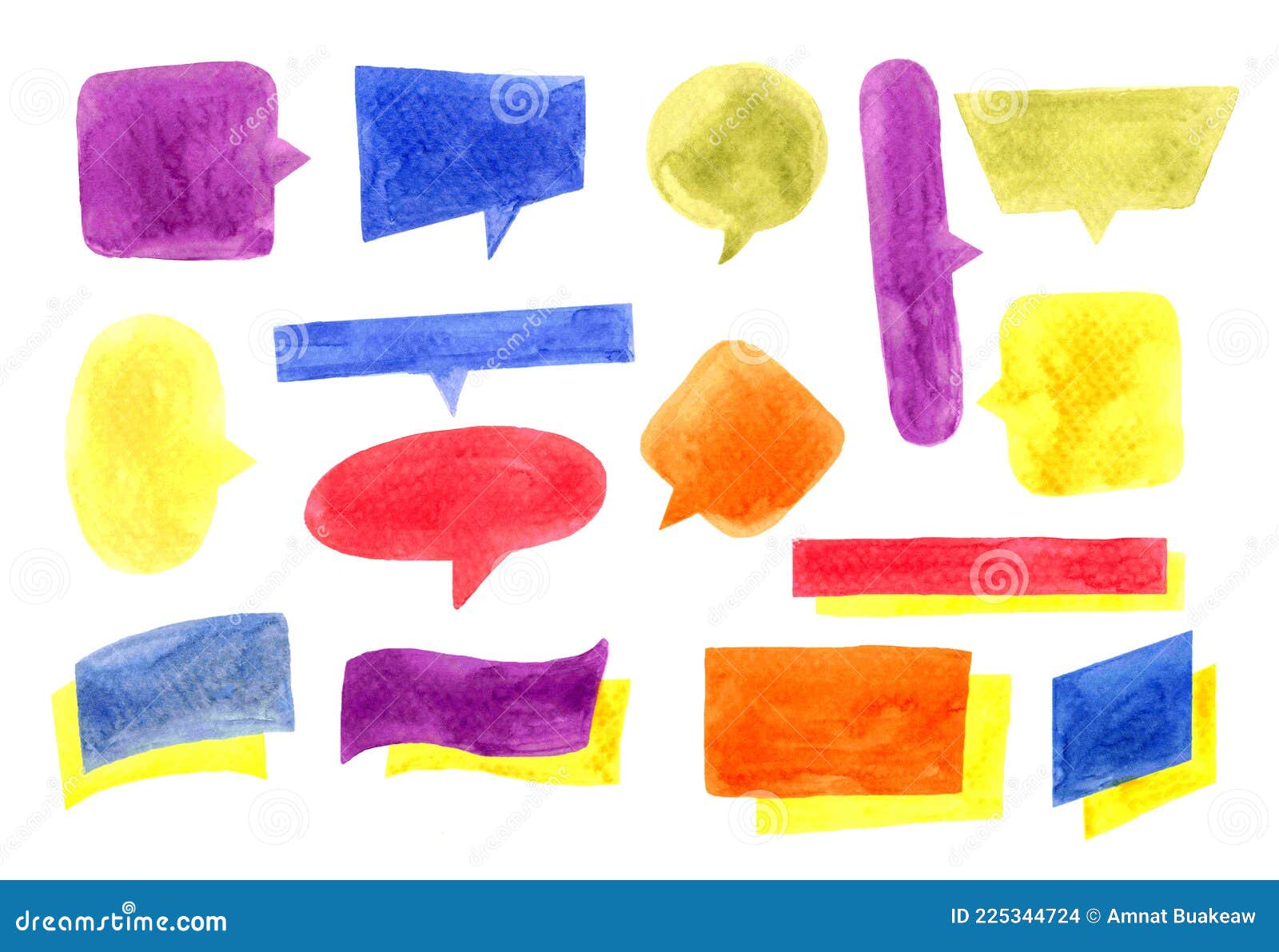 Speech Bubble Watercolor Hand Drawn, Watercolor Bubble Dialog Chat for ...