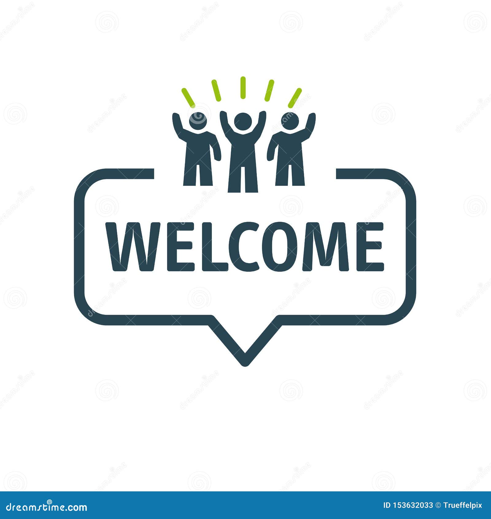 Speech Bubble WELCOME Vector Illustration Stock Vector - Illustration ...