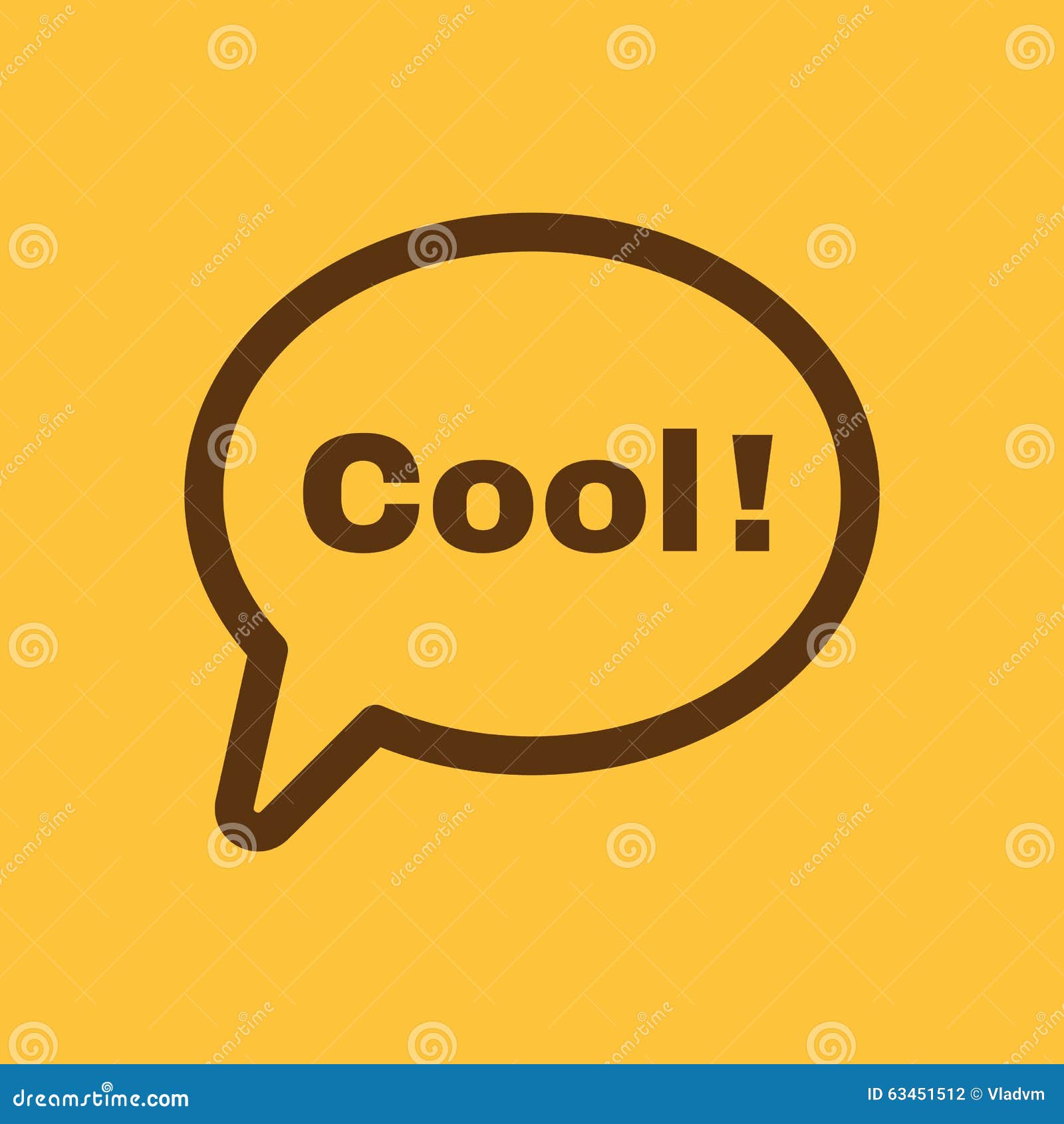 The Speech Bubble with the Word Cool Icon. Internet and Chat, Online ...