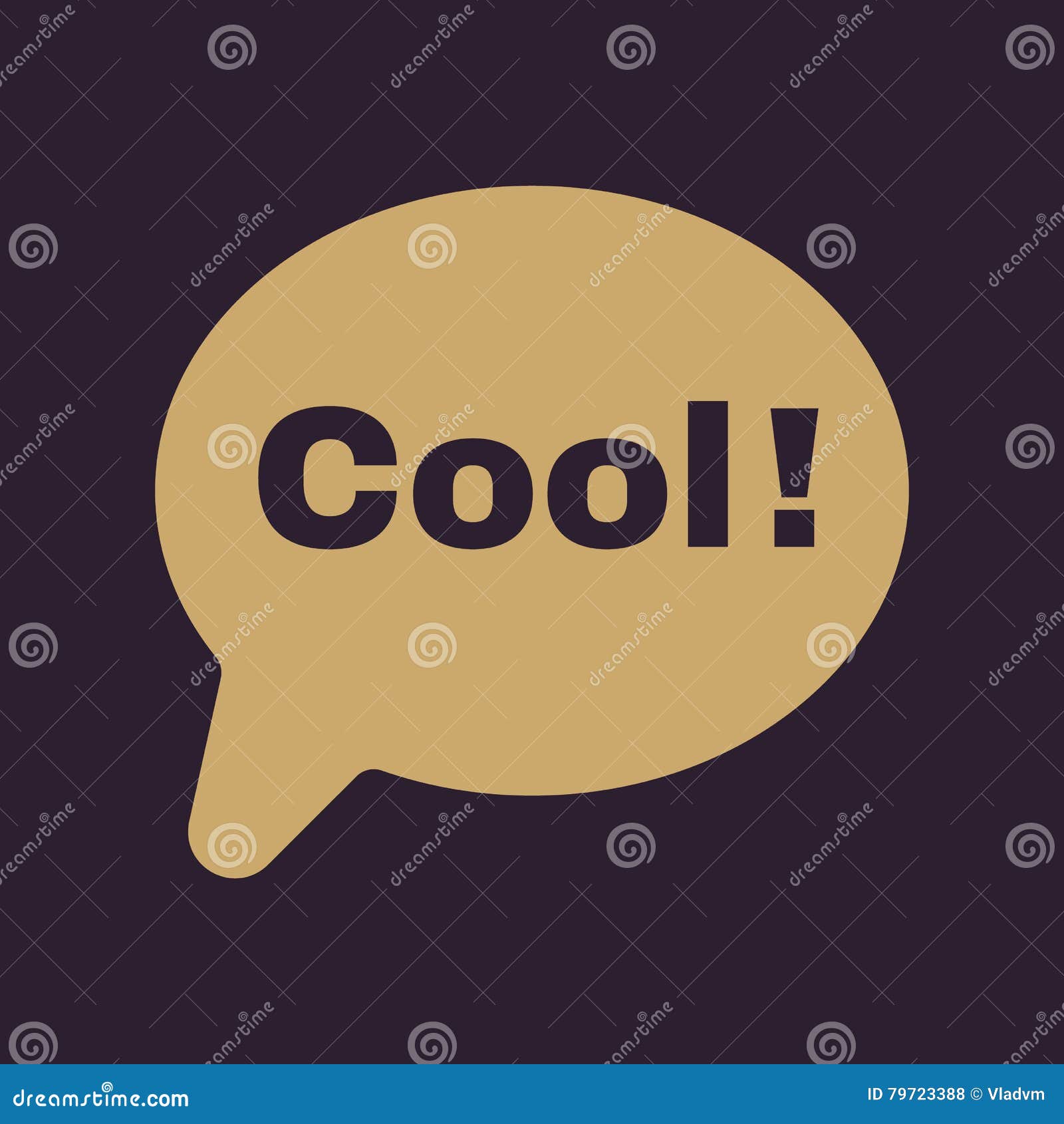 The Speech Bubble with the Word Cool Icon. Internet and Chat, Online ...