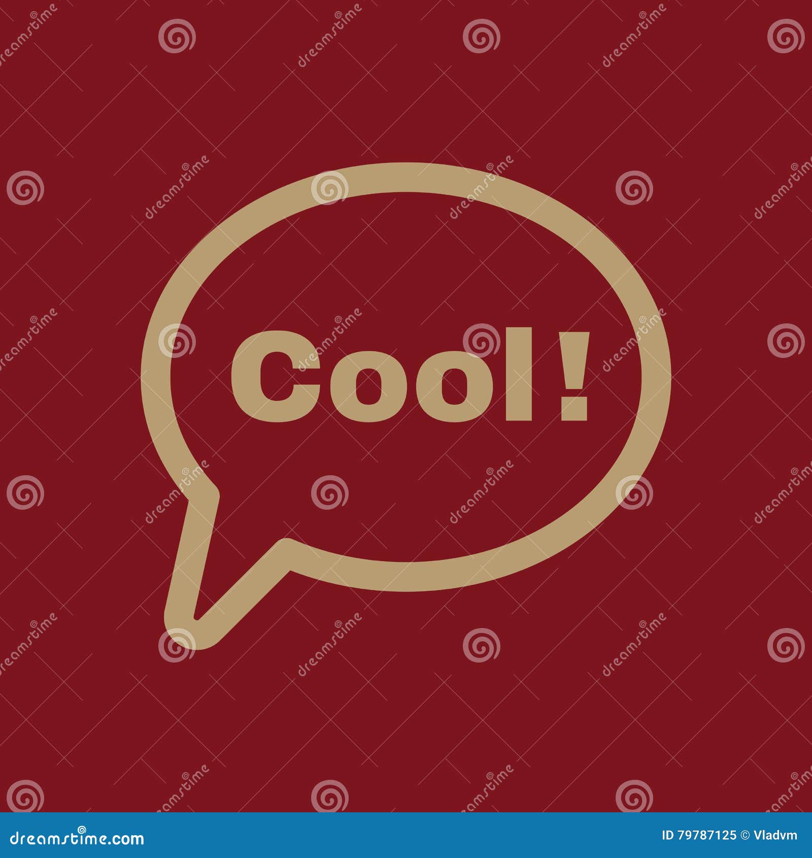 The Speech Bubble with the Word Cool Icon. Internet and Chat, Online ...