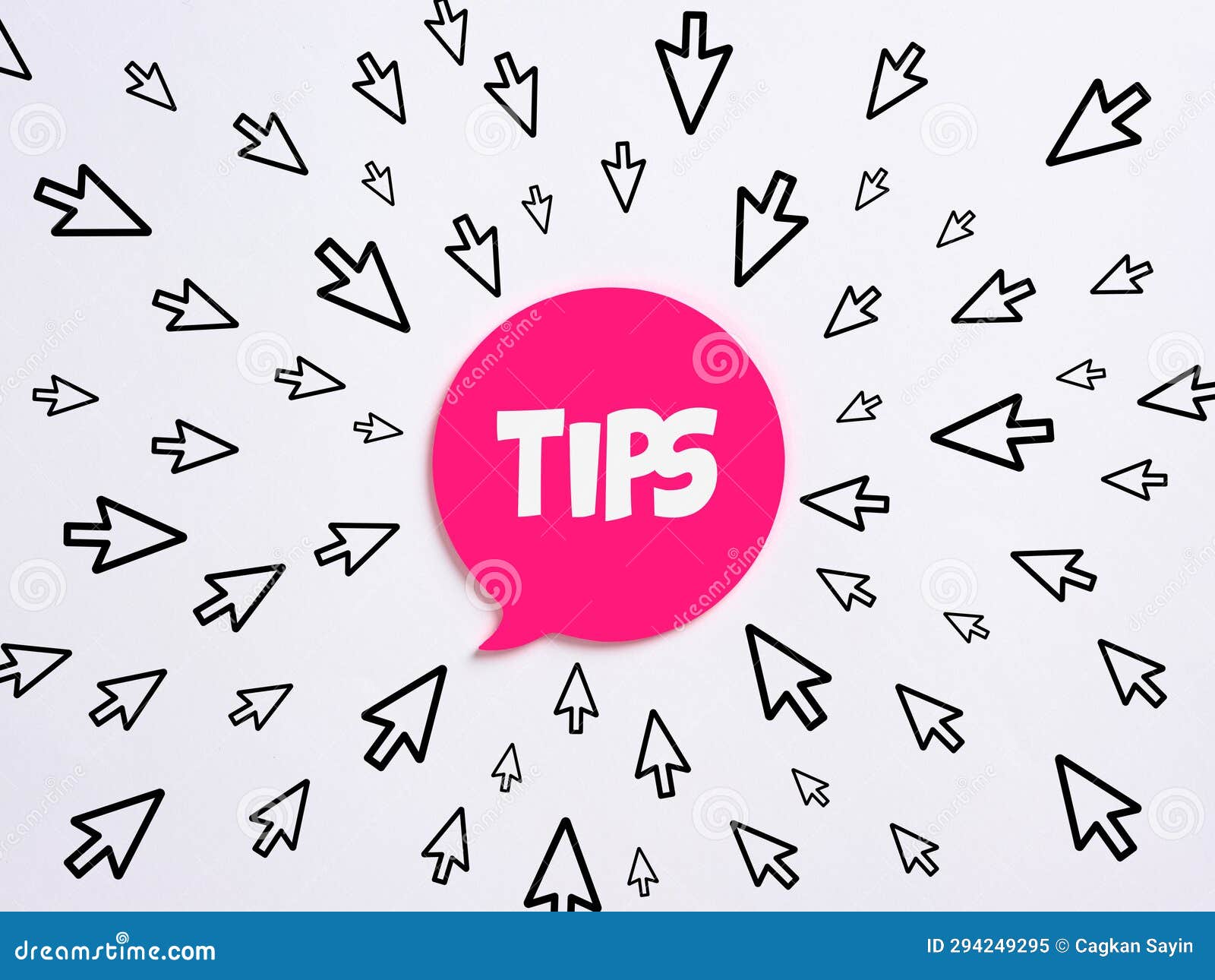 Speech Bubble with the Word Tips. Hints and Guidance Stock Image ...