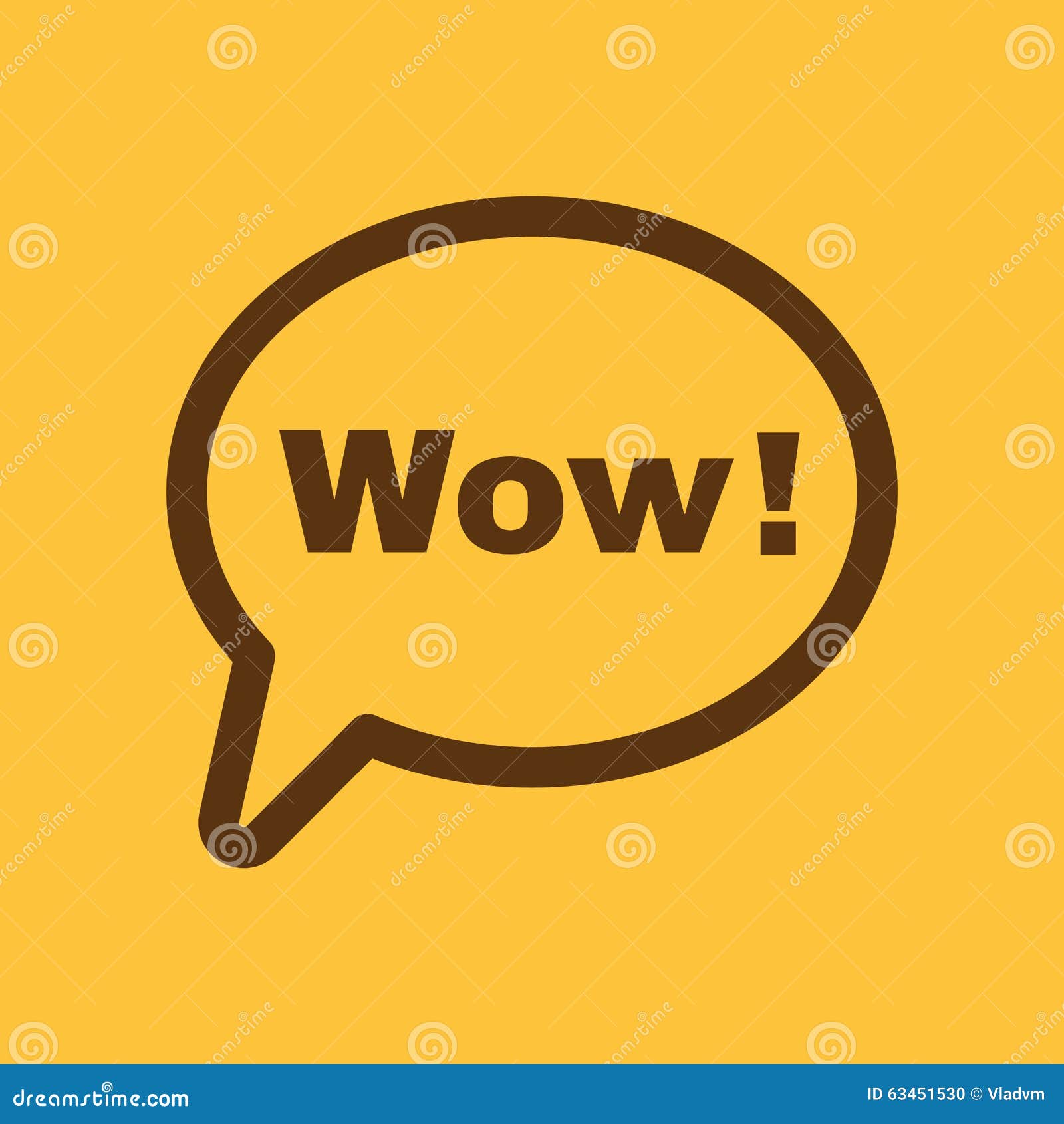 The Speech Bubble with the Word Wow Icon. Internet and Chat, Online ...