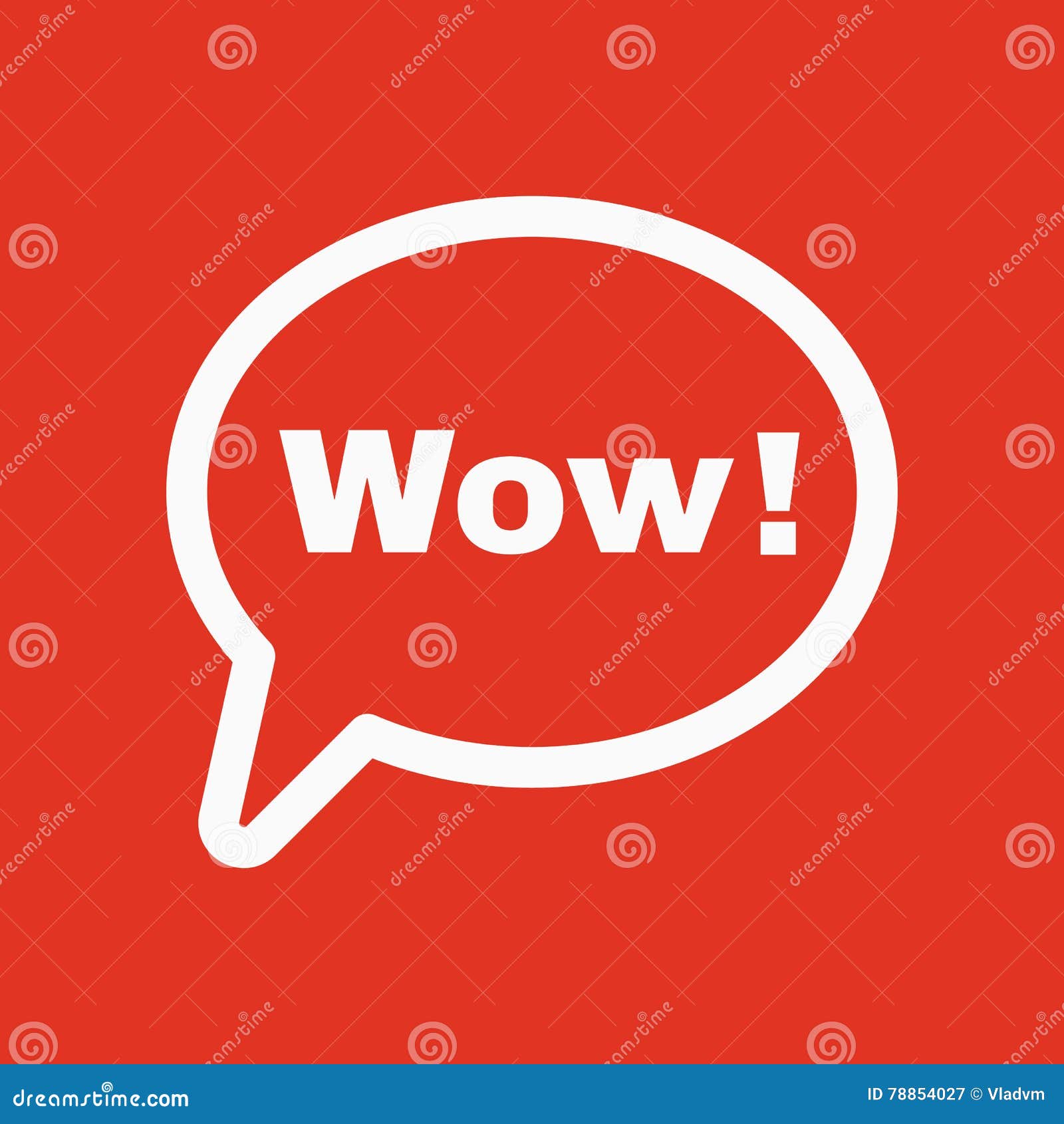The Speech Bubble with the Word Wow Icon. Internet and Chat, Online ...