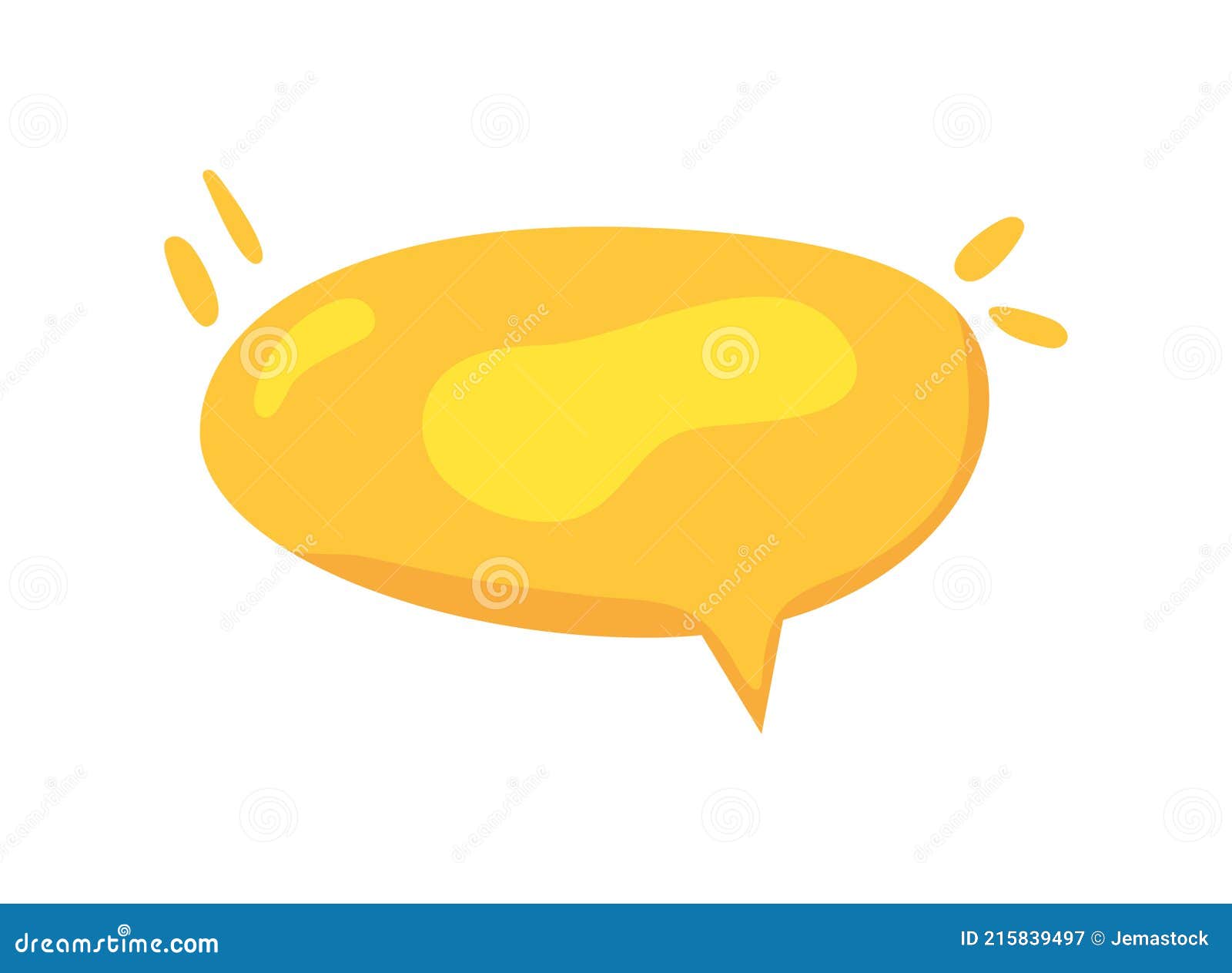 Speech bubble yellow stock vector. Illustration of vector - 215839497
