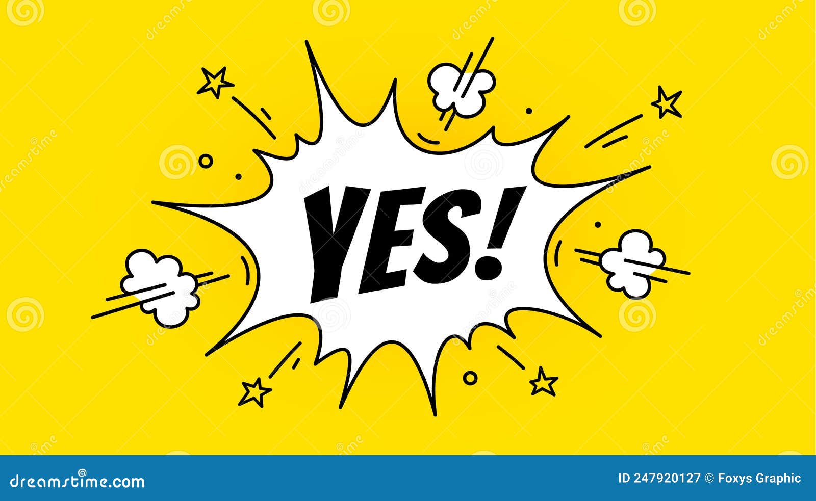 Speech Bubble Yes. Banner, Speech Bubble Stock Illustration ...