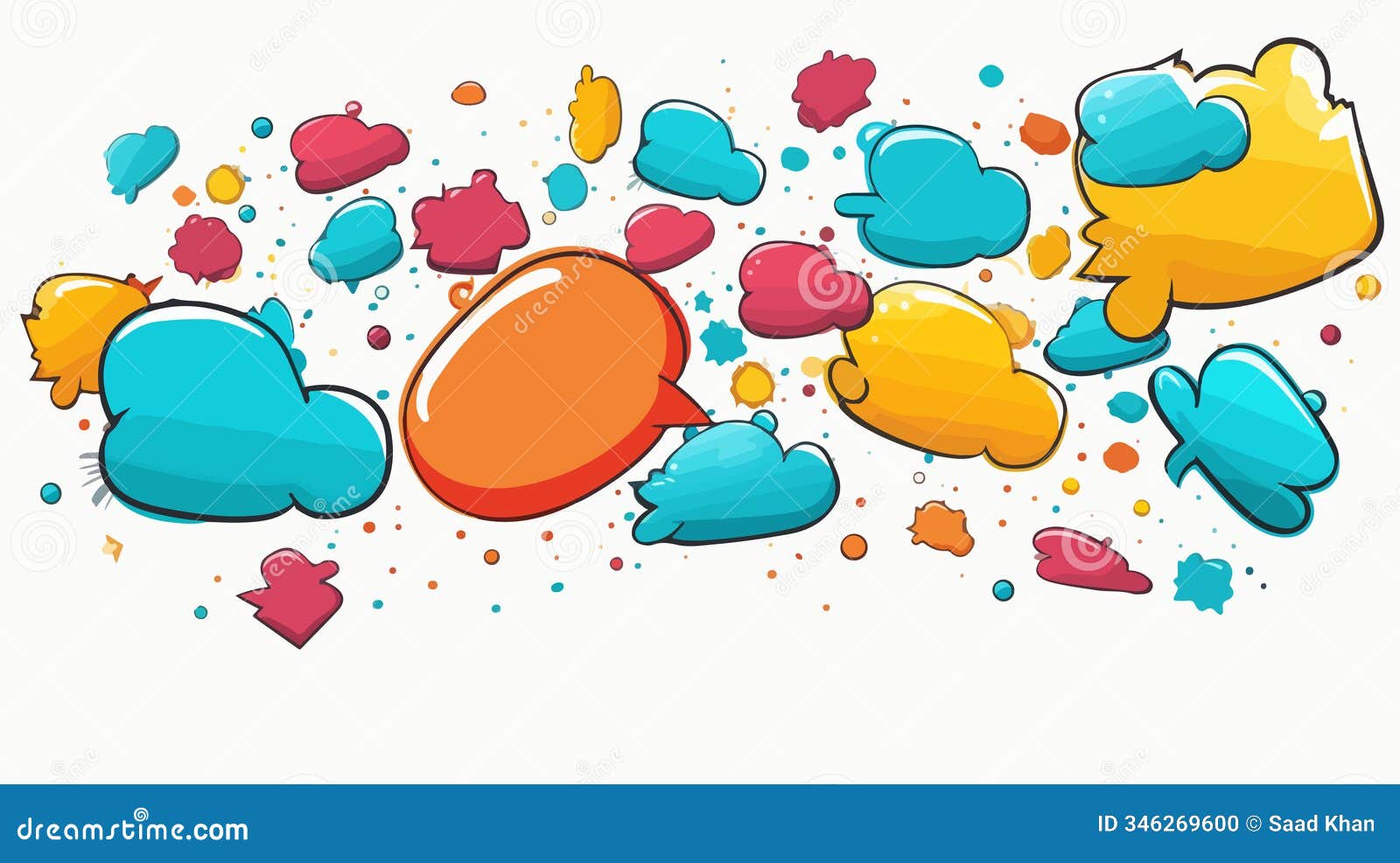 Speech Bubbles and Apostrophes Vector Illustration Stock Illustration ...