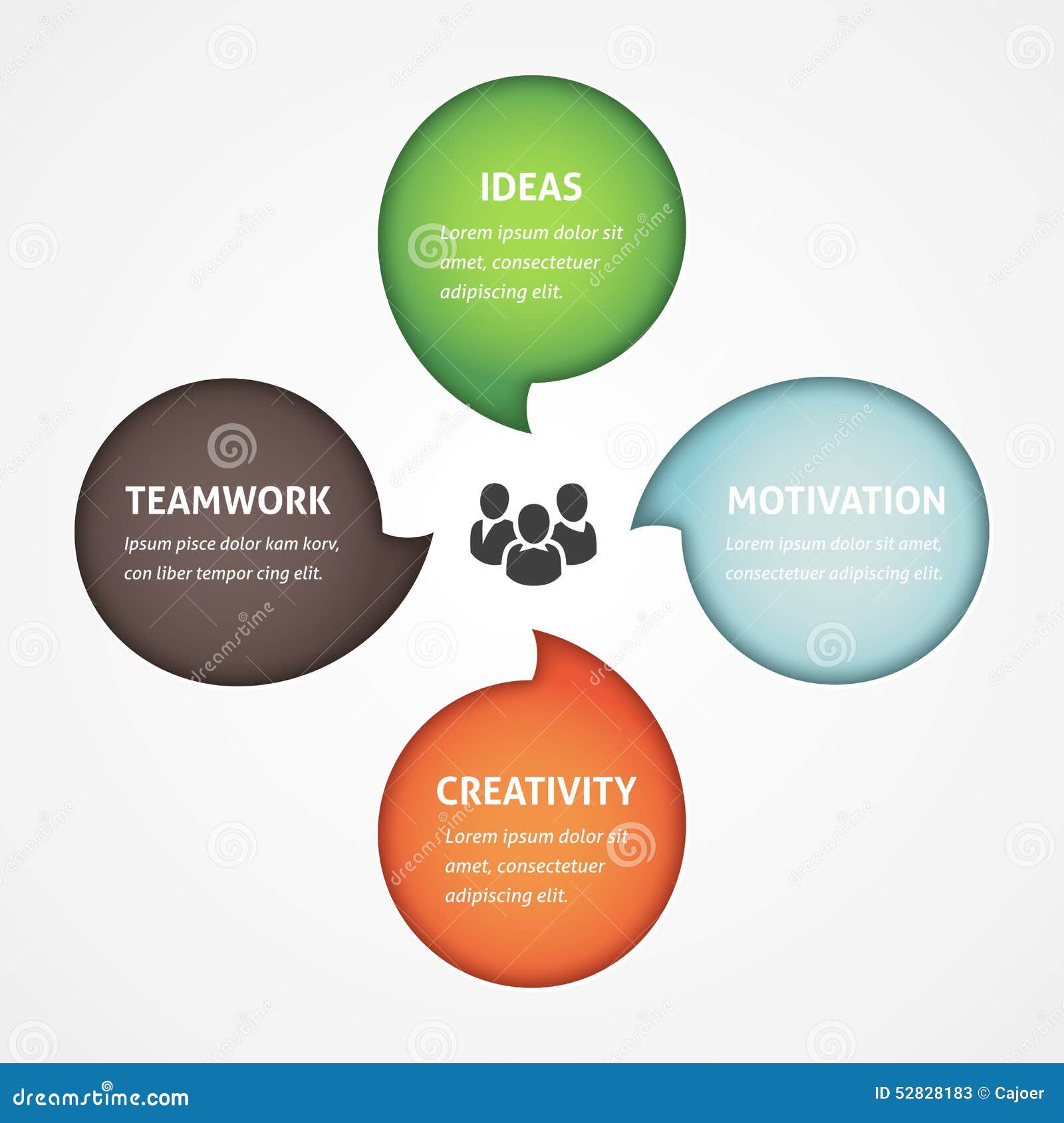 Speech Bubbles Around a Group of People Stock Vector - Illustration of ...