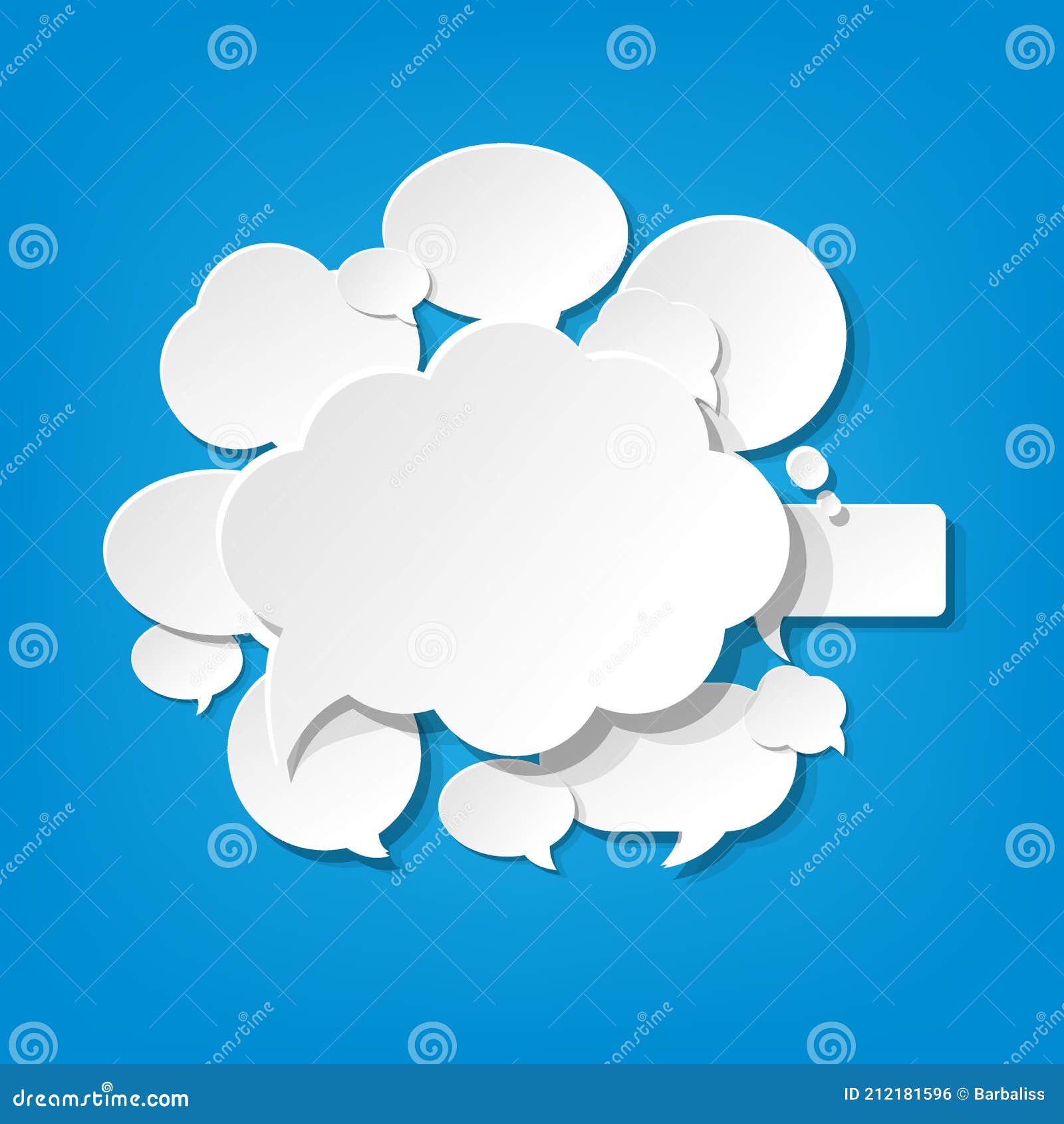 Speech Bubbles Banner stock vector. Illustration of summary - 212181596