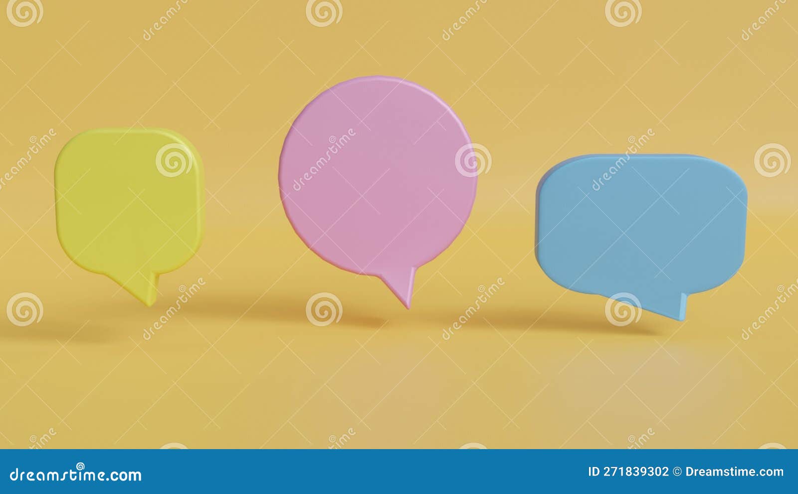 Speech Bubbles.Blank 3D Text Bubbles for Business Design, Discussion ...
