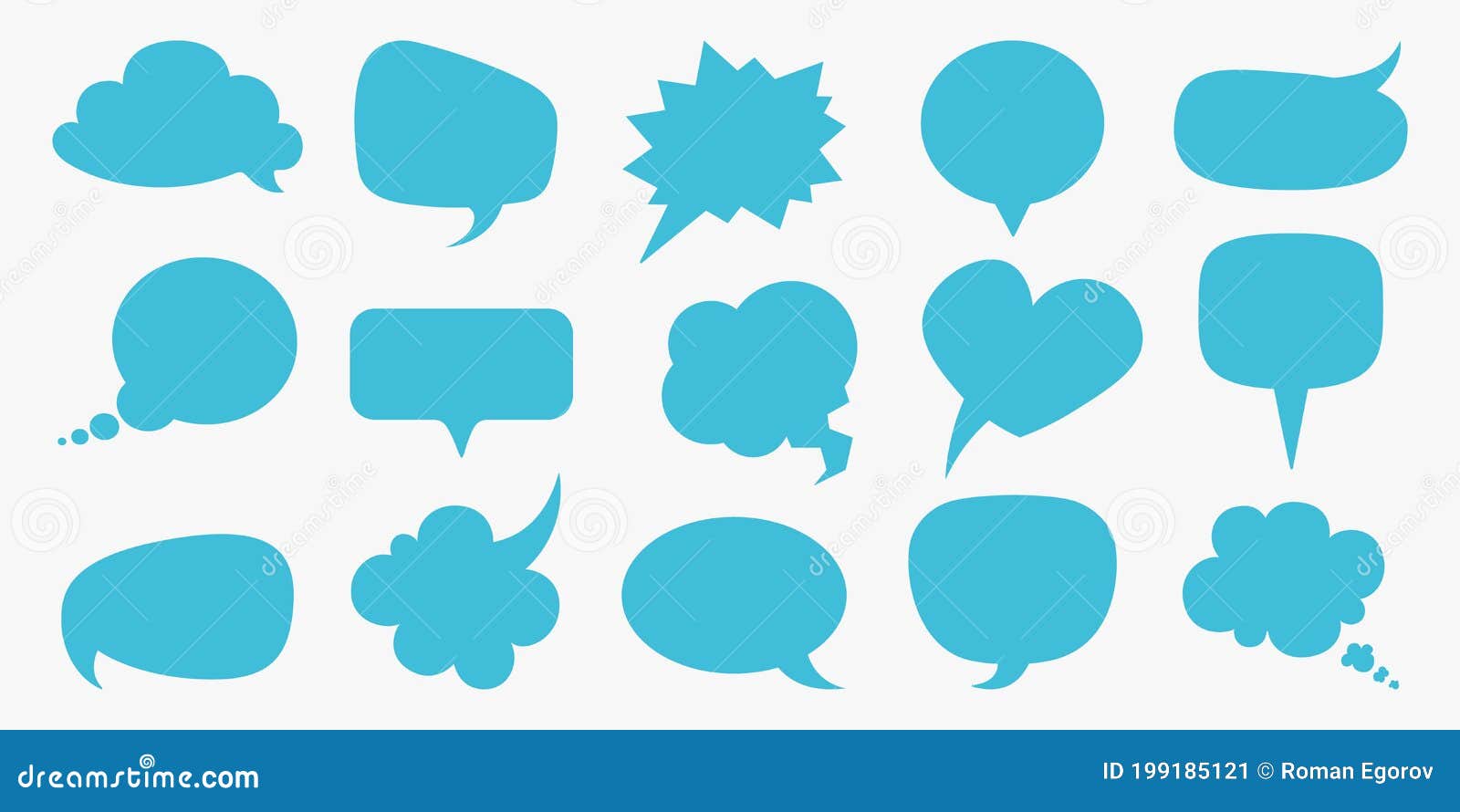 Cartoon Blue Speach Bubble Stock Illustrations – 198 Cartoon Blue ...