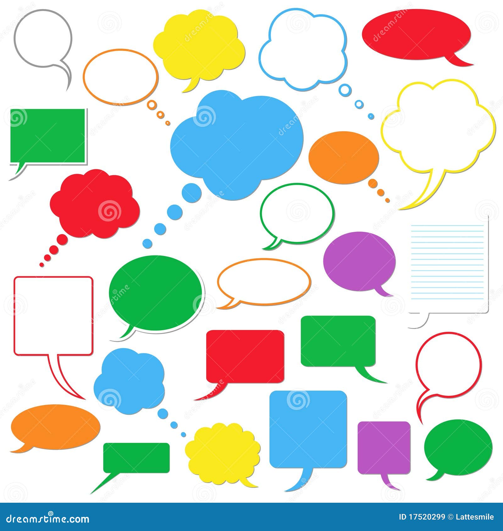 Speech bubbles collection stock vector. Illustration of bubble - 17520299