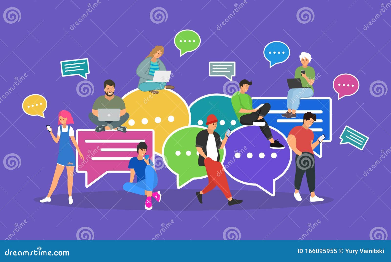 Speech Bubbles for Comment. Vector Illustration Stock Vector ...