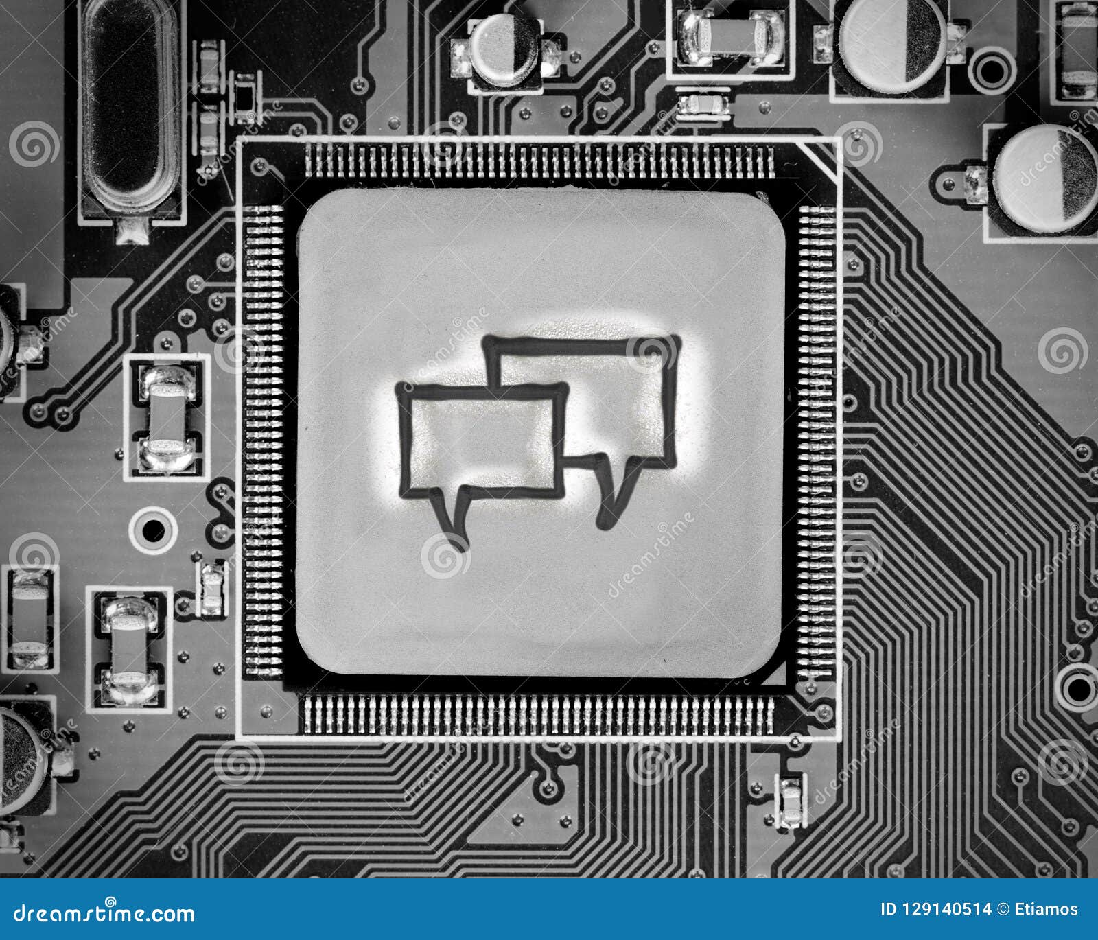 Speech Bubbles Concept stock photo. Image of cyber, board - 129140514