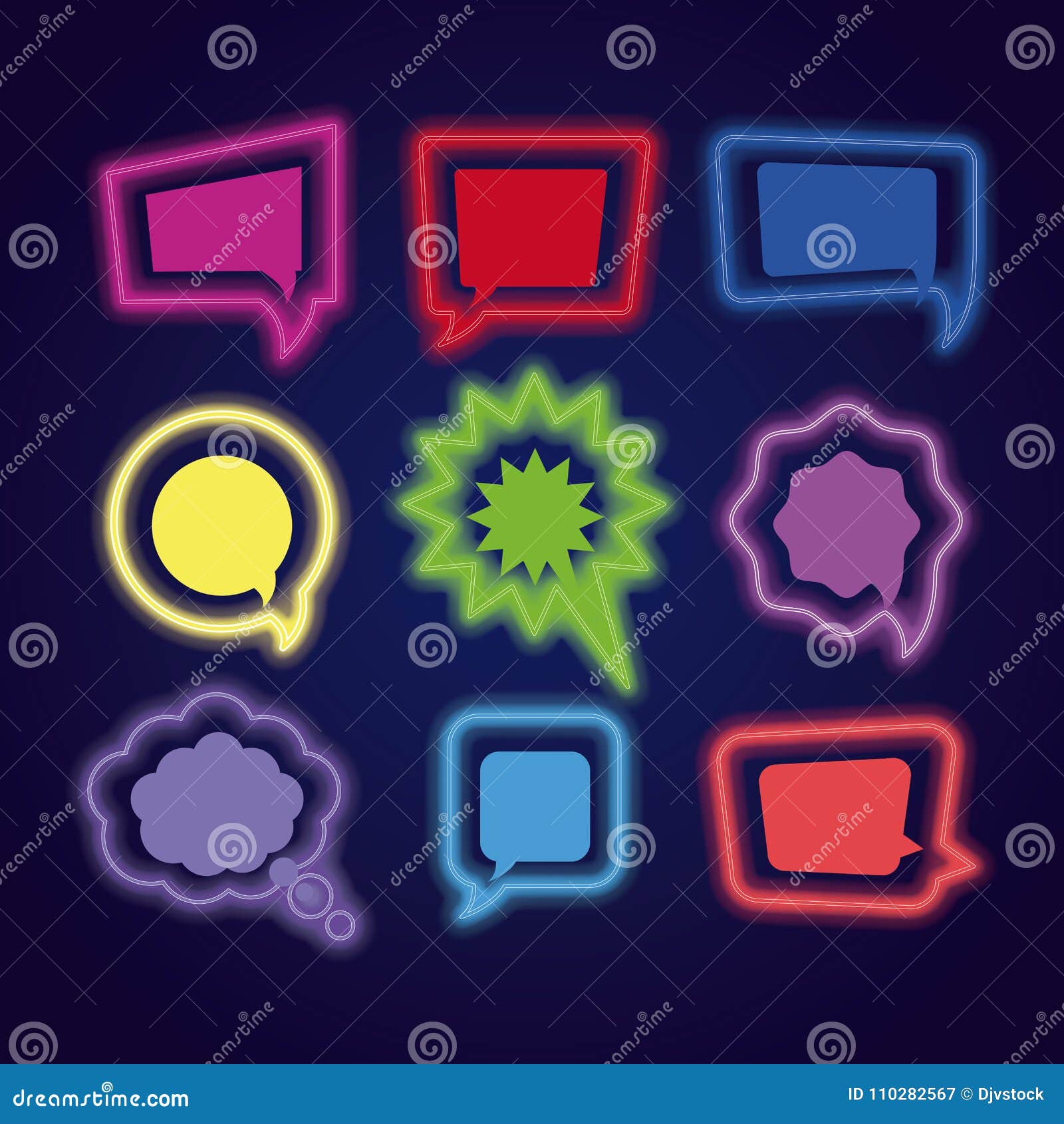 Speech bubbles design stock vector. Illustration of cloud - 110282567