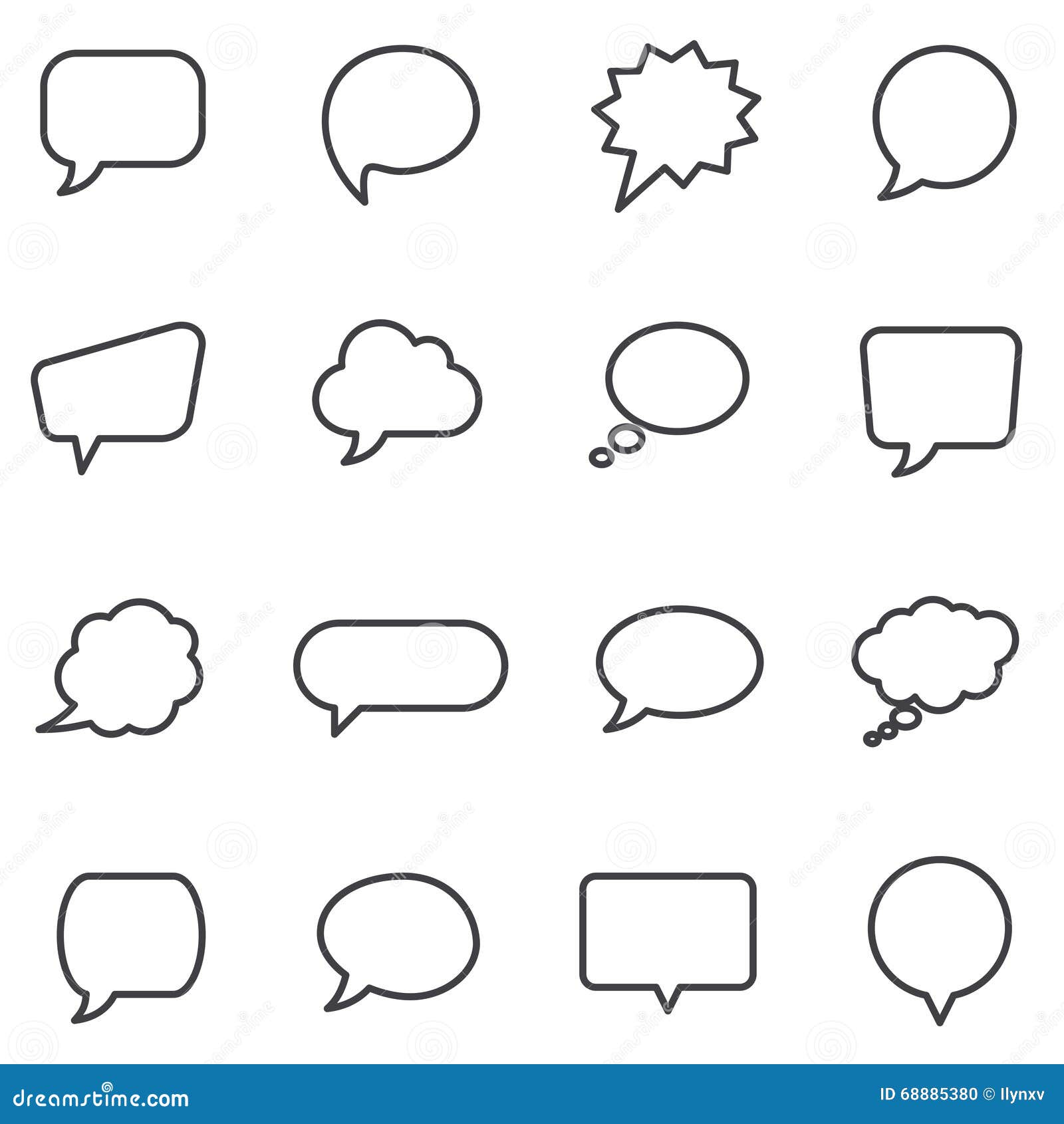 Speech Bubbles and Dialog Balloons Stock Vector - Illustration of flat ... Speech Bubbles and Dialog Balloons Stock Vector - Illustration of flat ...