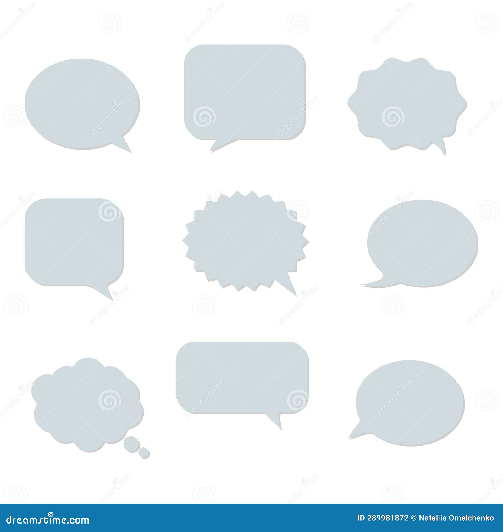 Speech Bubbles and Dialog Balloons on White Background Stock Vector ...