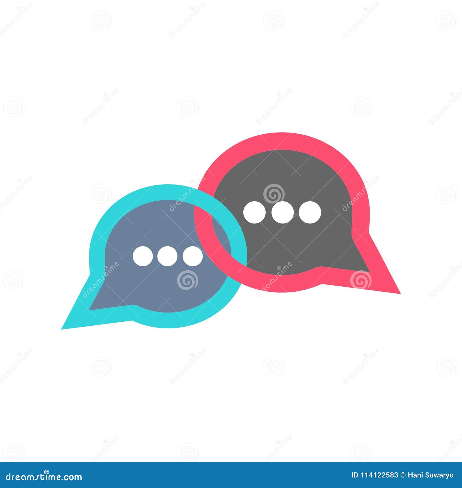 Dialogue Icon. Chat Vector Logo Concept Illustration in Flat Style ...