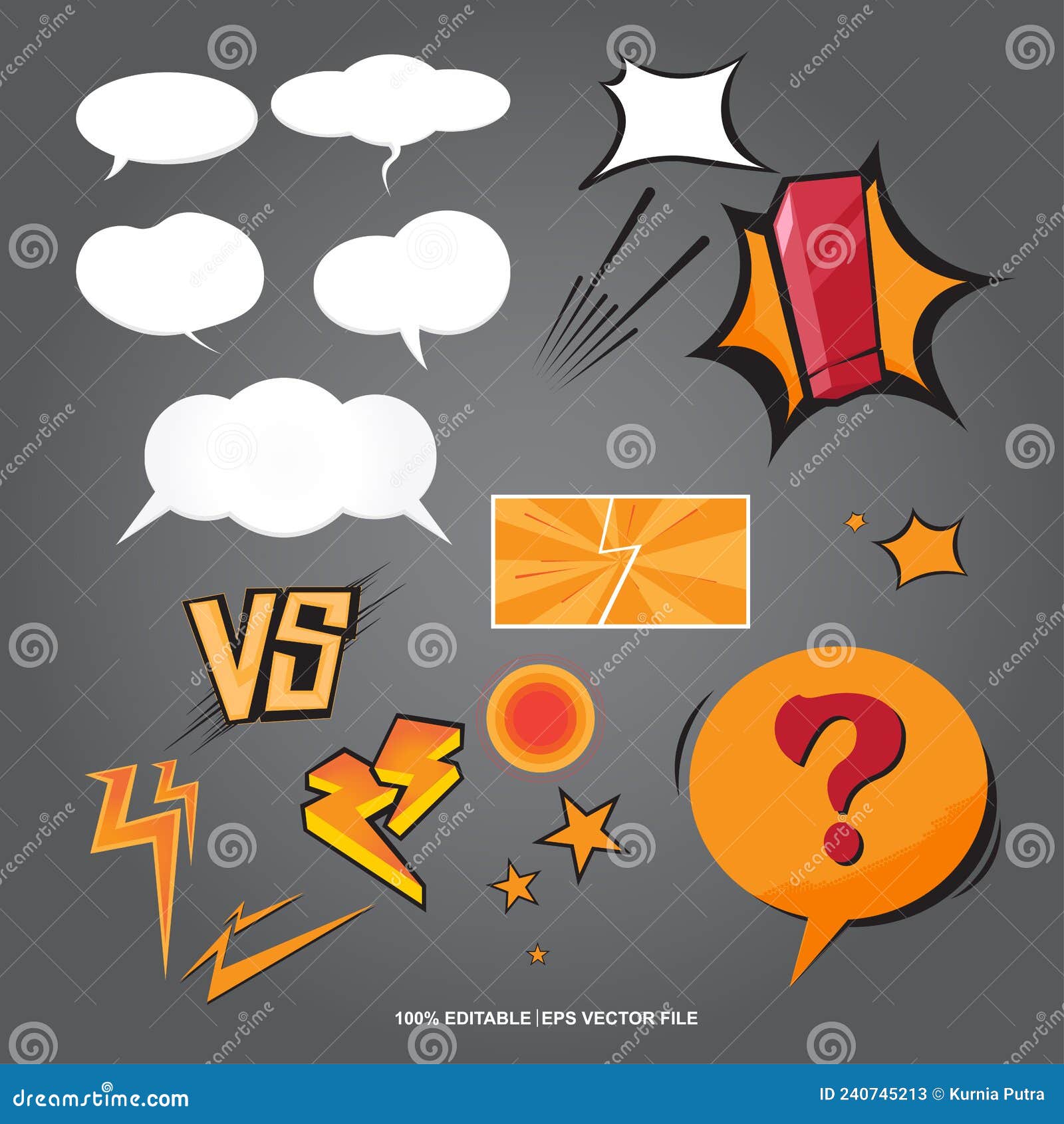 Speech Bubbles and Exclamations Stock Vector - Illustration of ...