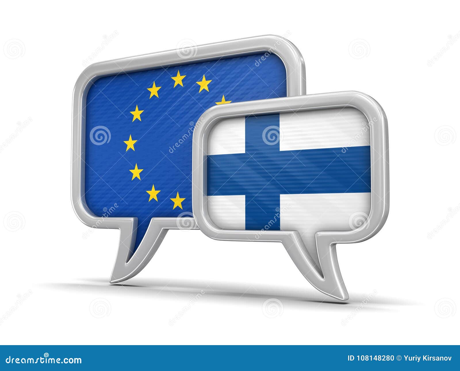 Speech bubbles with flags stock illustration. Illustration of shape ...