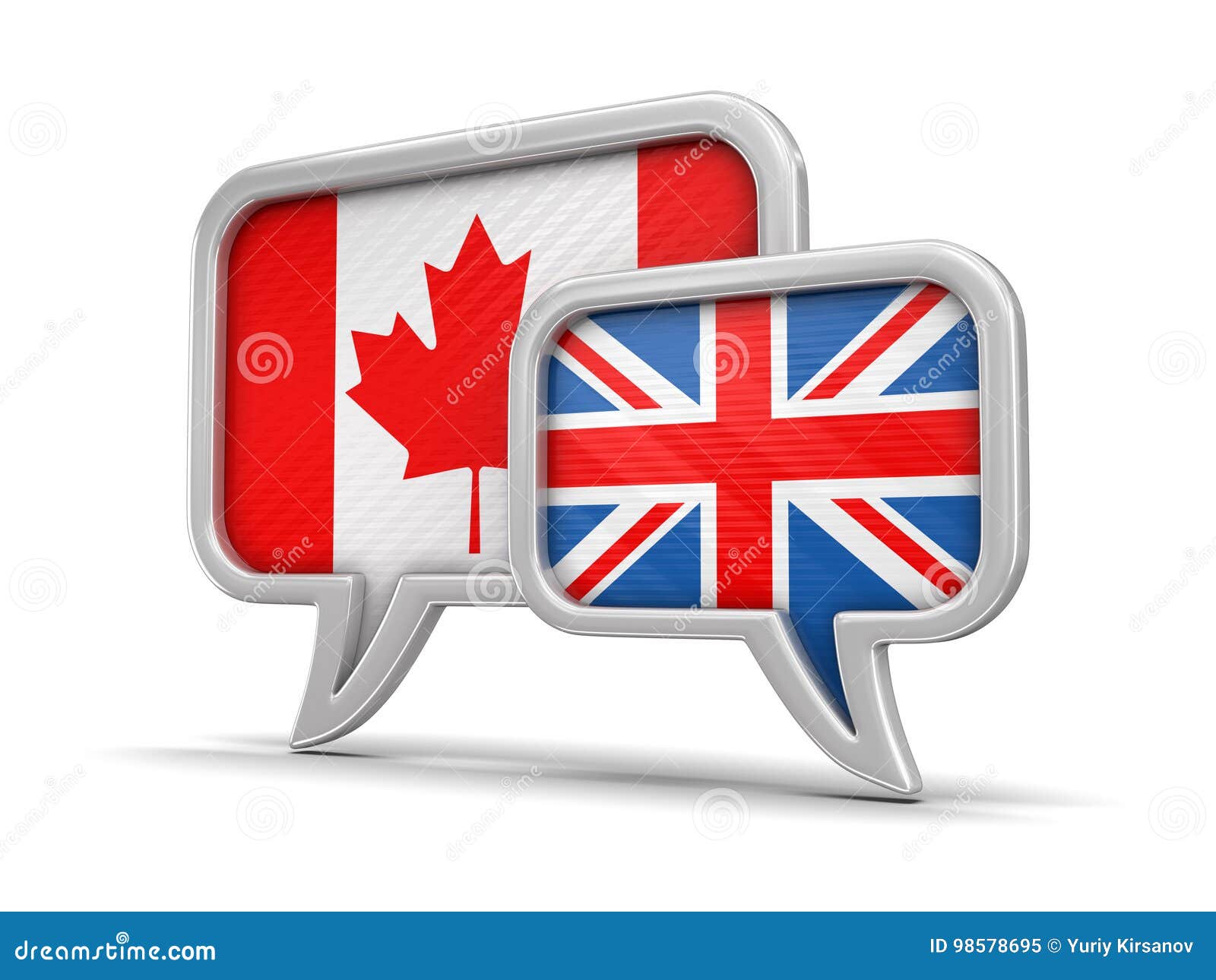Speech bubbles with flags stock illustration. Illustration of bubble ...
