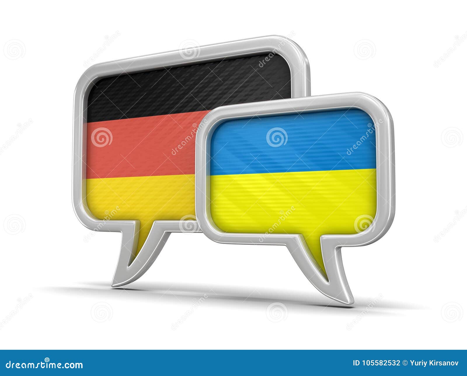 Speech bubbles with flags stock illustration. Illustration of ...