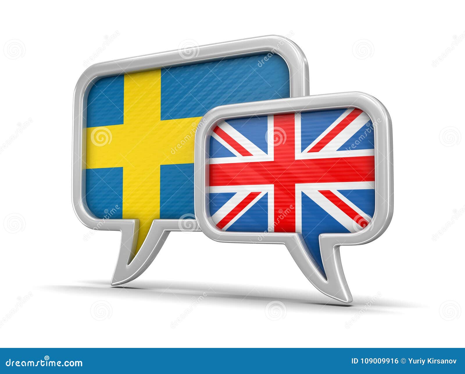 Speech bubbles with flags stock illustration. Illustration of symbol ...