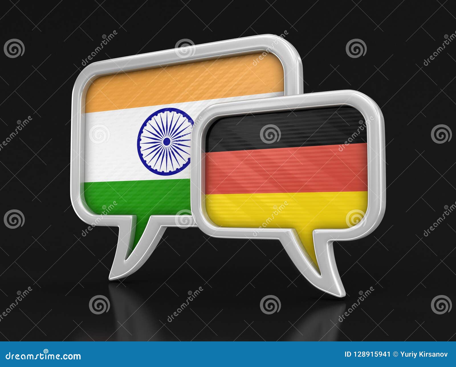 Speech bubbles with flags stock illustration. Illustration of cutout ...