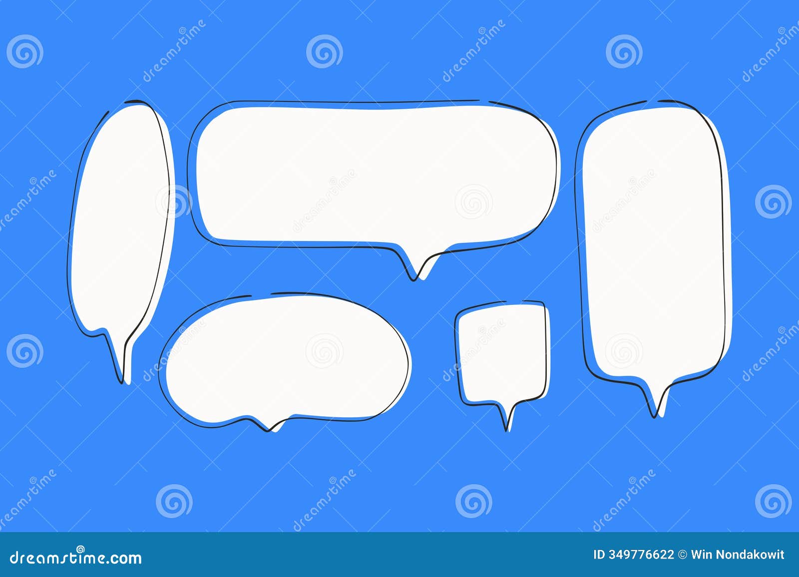Speech bubbles flat design stock vector. Illustration of graphic ...