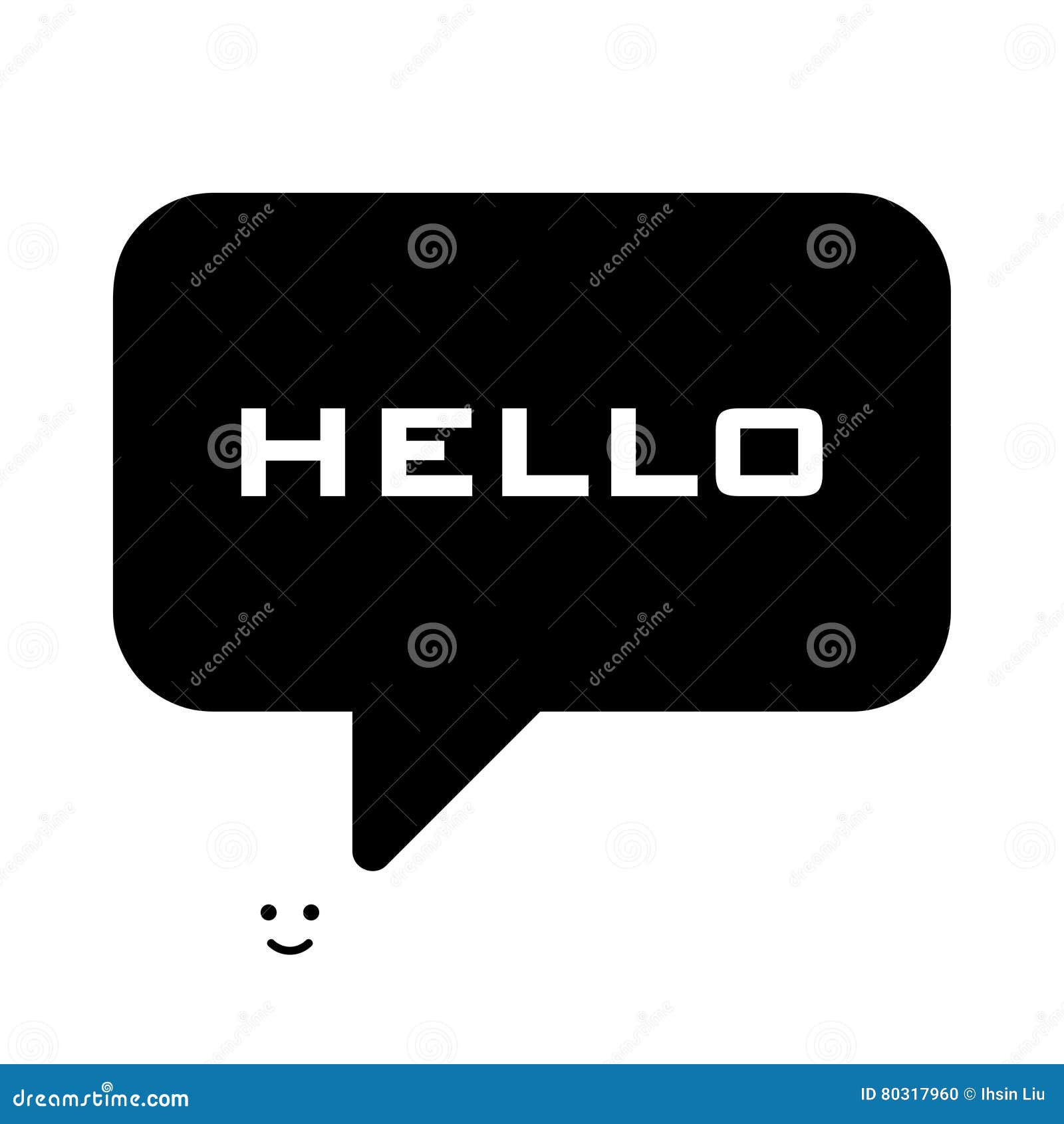 Speech Bubbles with `HELLO` Word. Stock Vector - Illustration of social ...