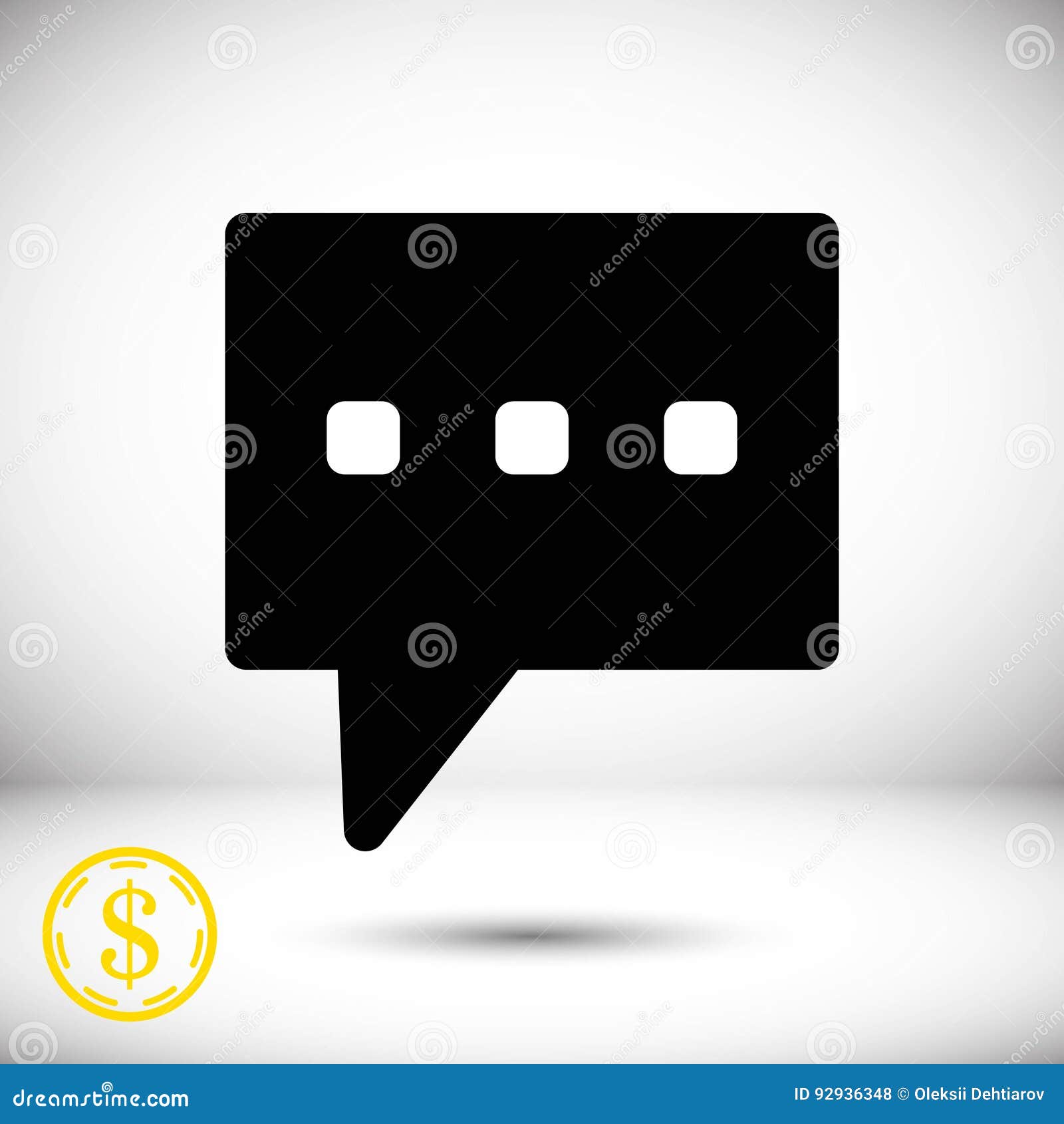 Speech Bubbles Icon. Chat Pictogram Icon Stock Vector Illustration ...