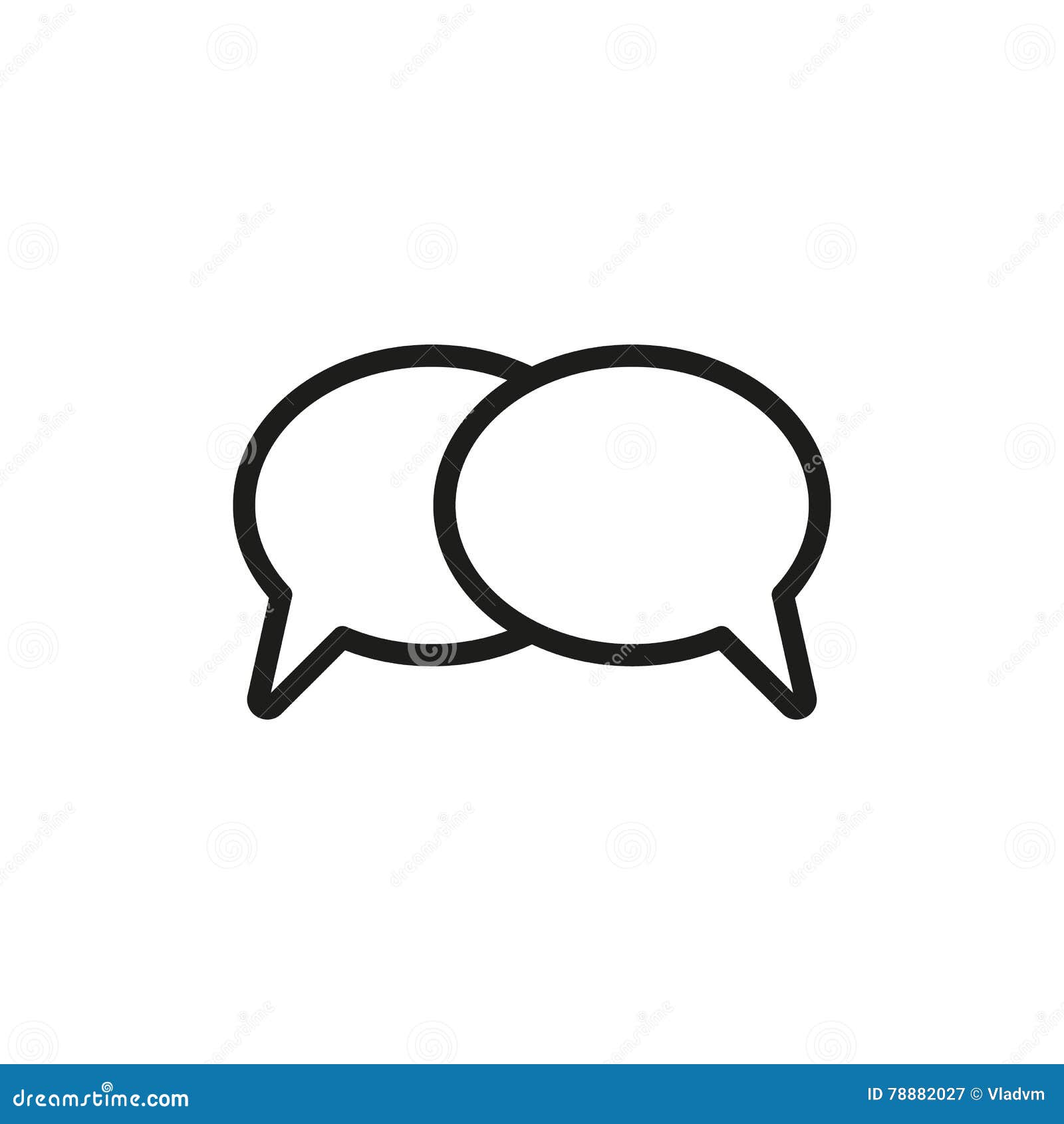 The Speech Bubbles Icon. Talk Symbol Stock Vector - Illustration of ...