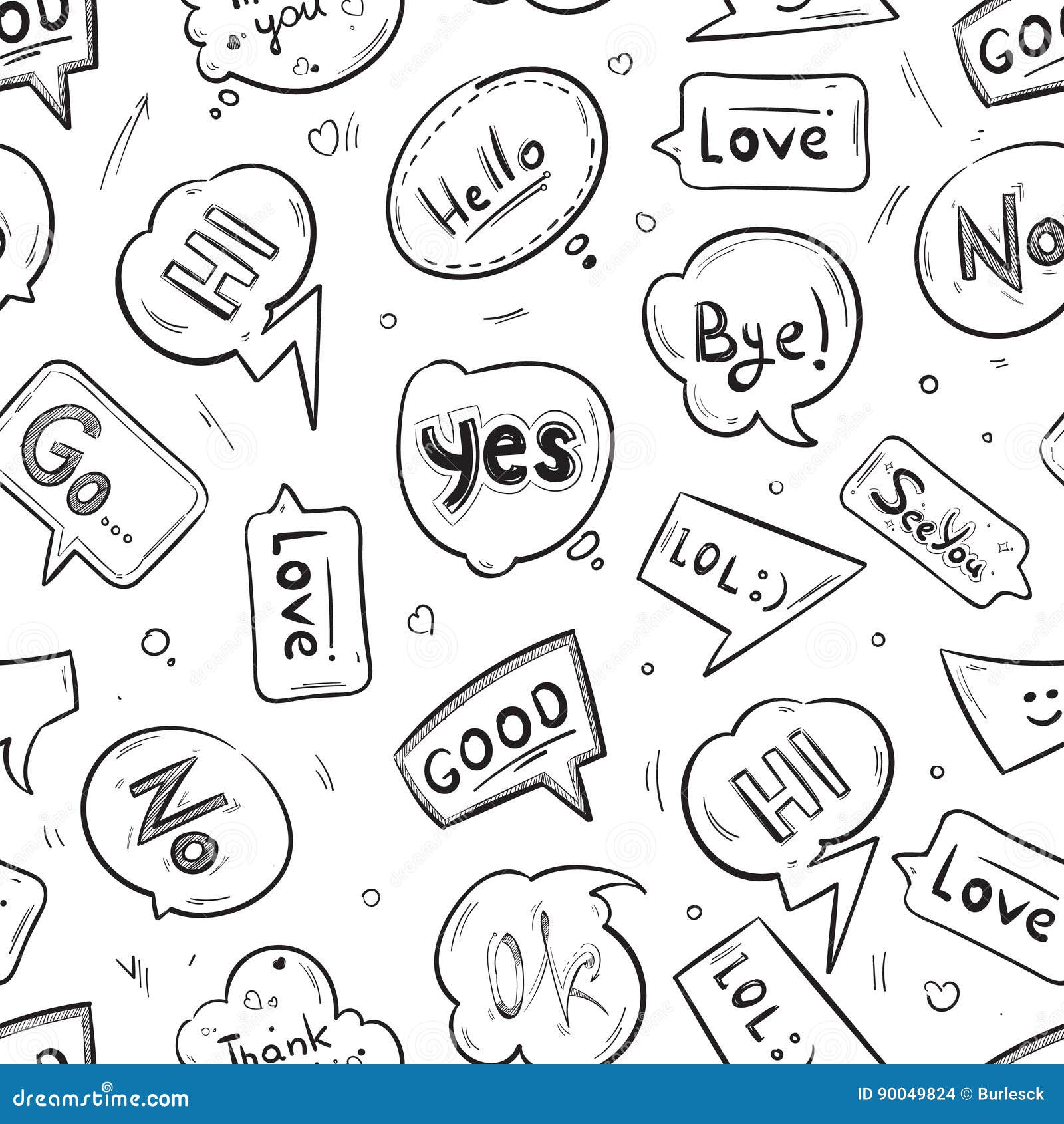 Chat Words - LOL OMG WTF ROFL LMAO. Internet Slang. Cartoon Vector ...