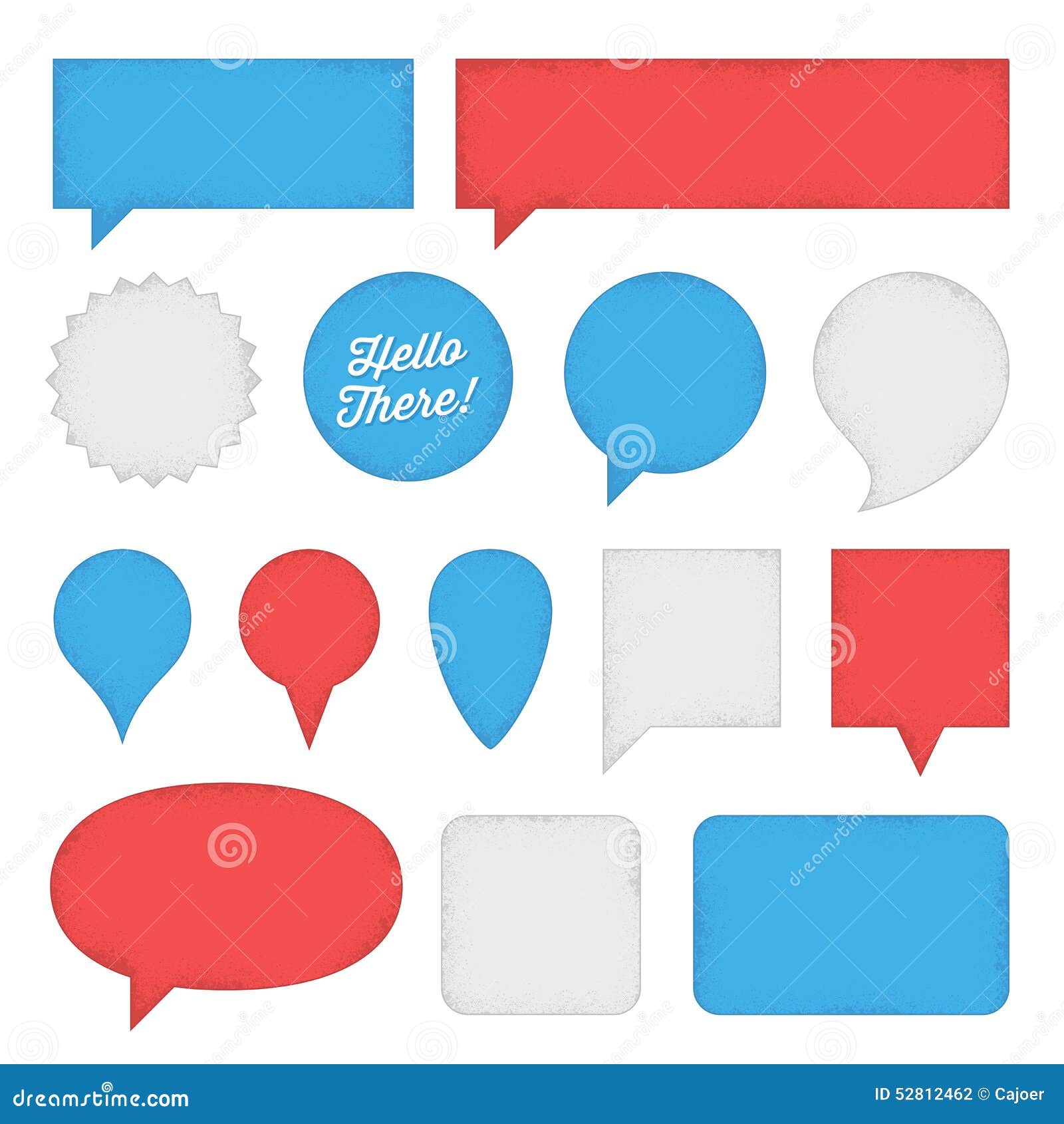 Speech Bubbles and Labels stock vector. Illustration of blue - 52812462