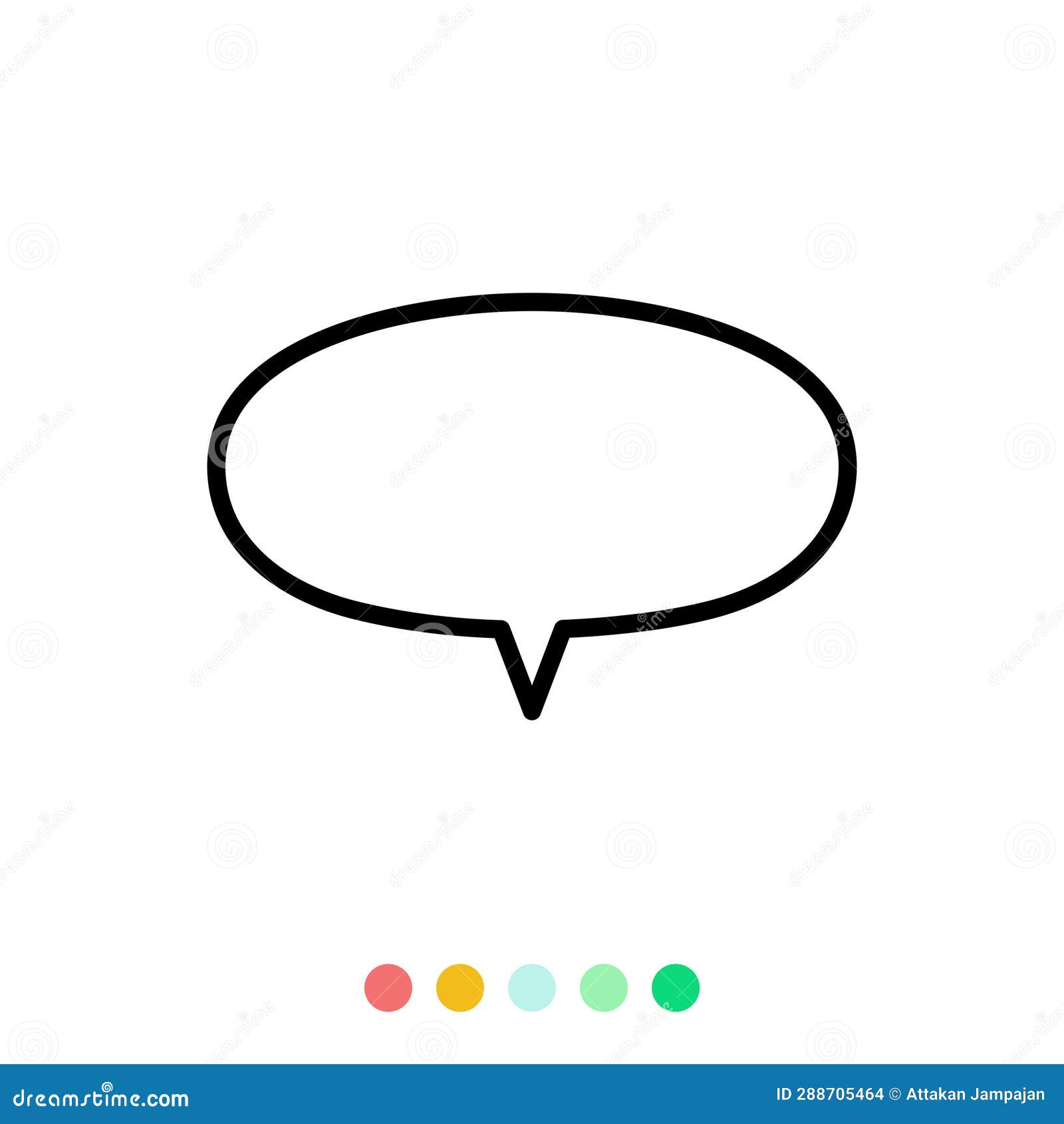 Speech Bubbles Linear Vector Element, Text Balloon. Stock Illustration ...