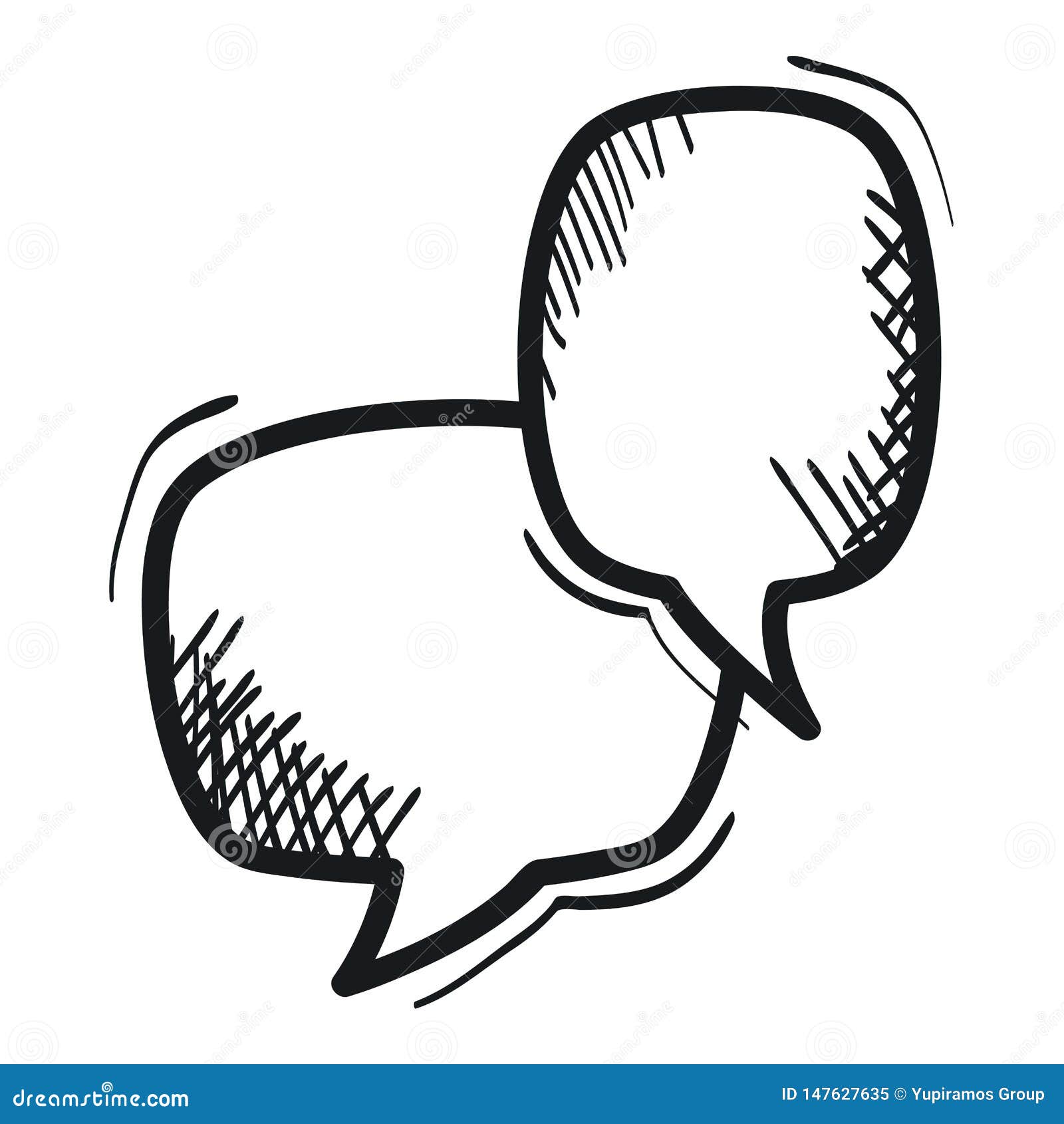 Speech Bubbles Messages Drawing Stock Vector - Illustration of message ...