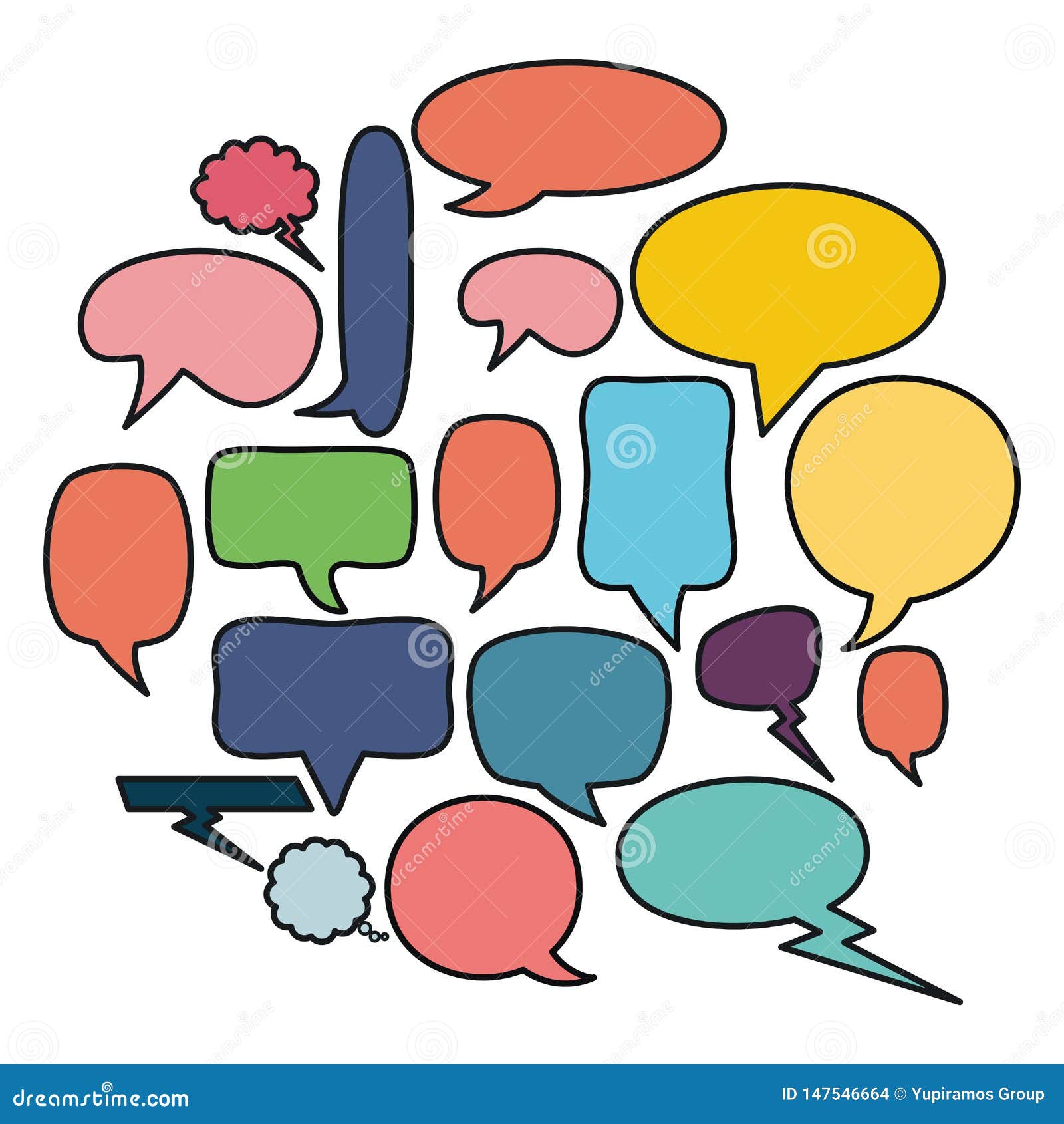 Speech Bubbles Messages Icons Stock Vector - Illustration of symbol ...
