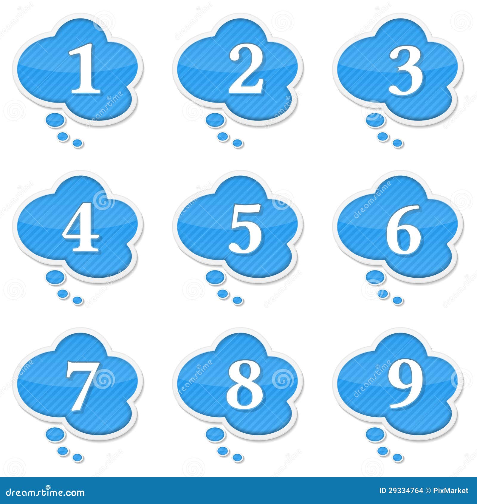 Speech Bubbles with Numbers Stock Vector - Illustration of bubble ...