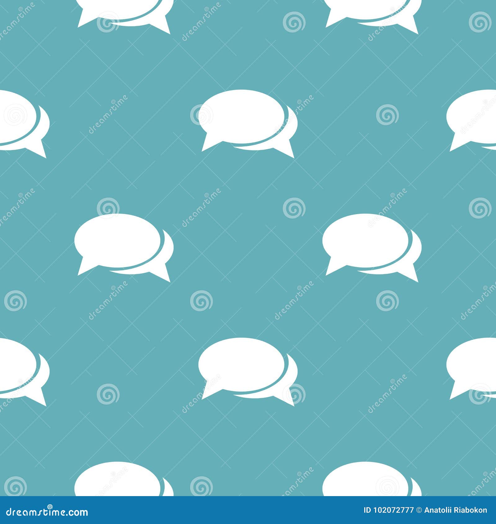 Speech Bubbles Pattern Seamless Blue Stock Vector - Illustration of ...