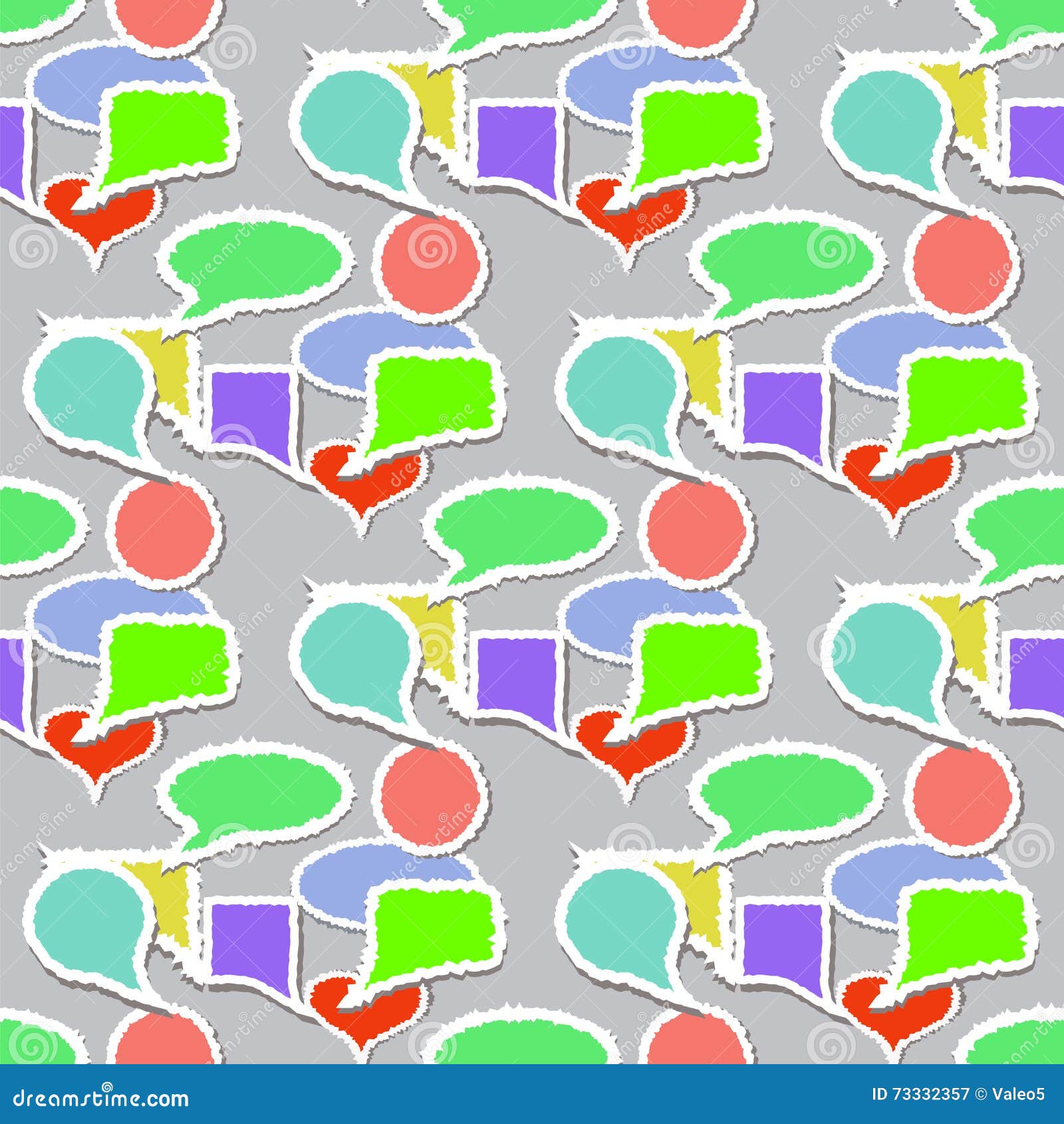 Speech Bubbles Pattern. Stickers Background Stock Vector - Illustration ...