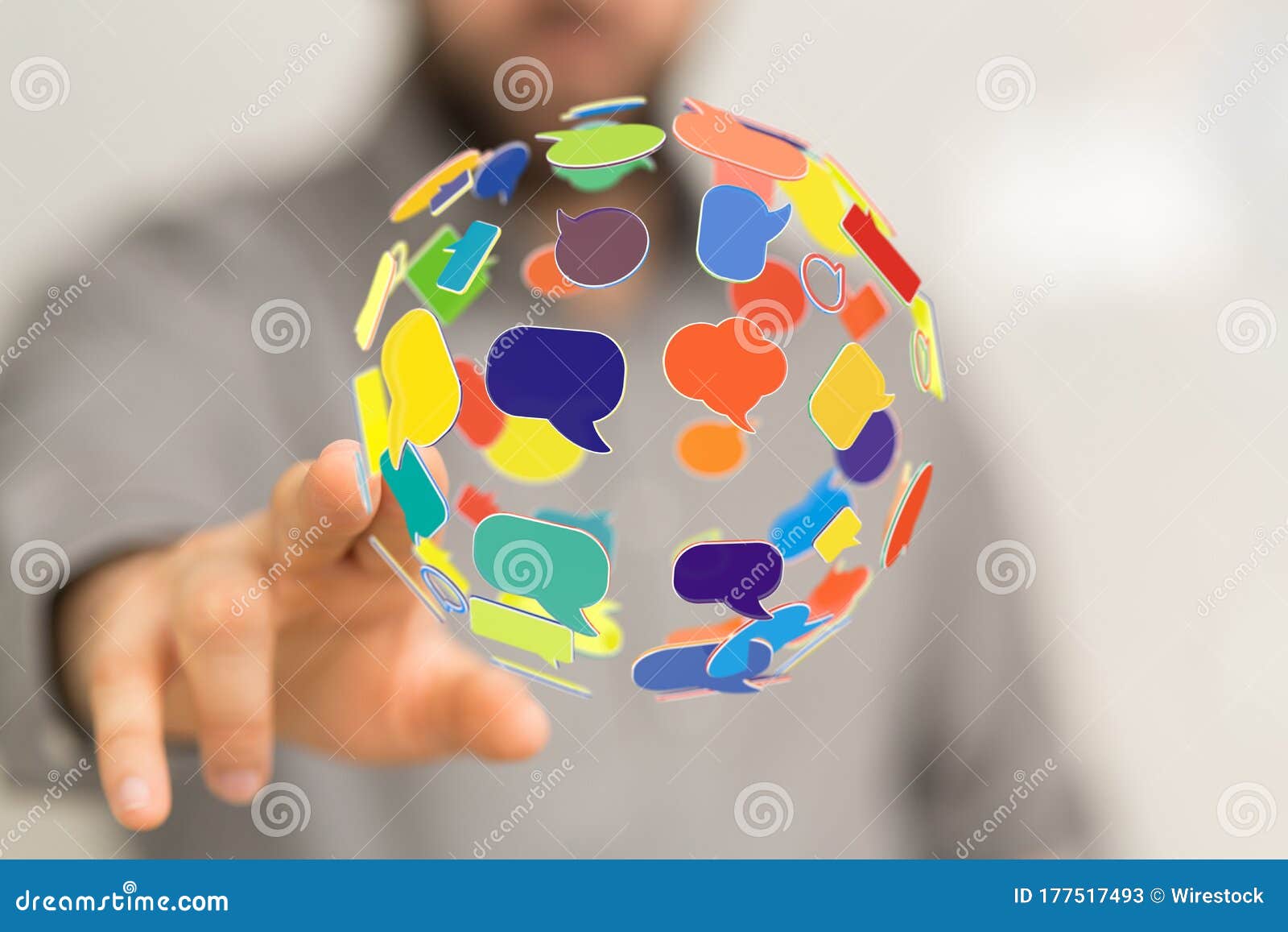 A Speech Bubbles. People Chatting. 3d Illustration of a Communication ...