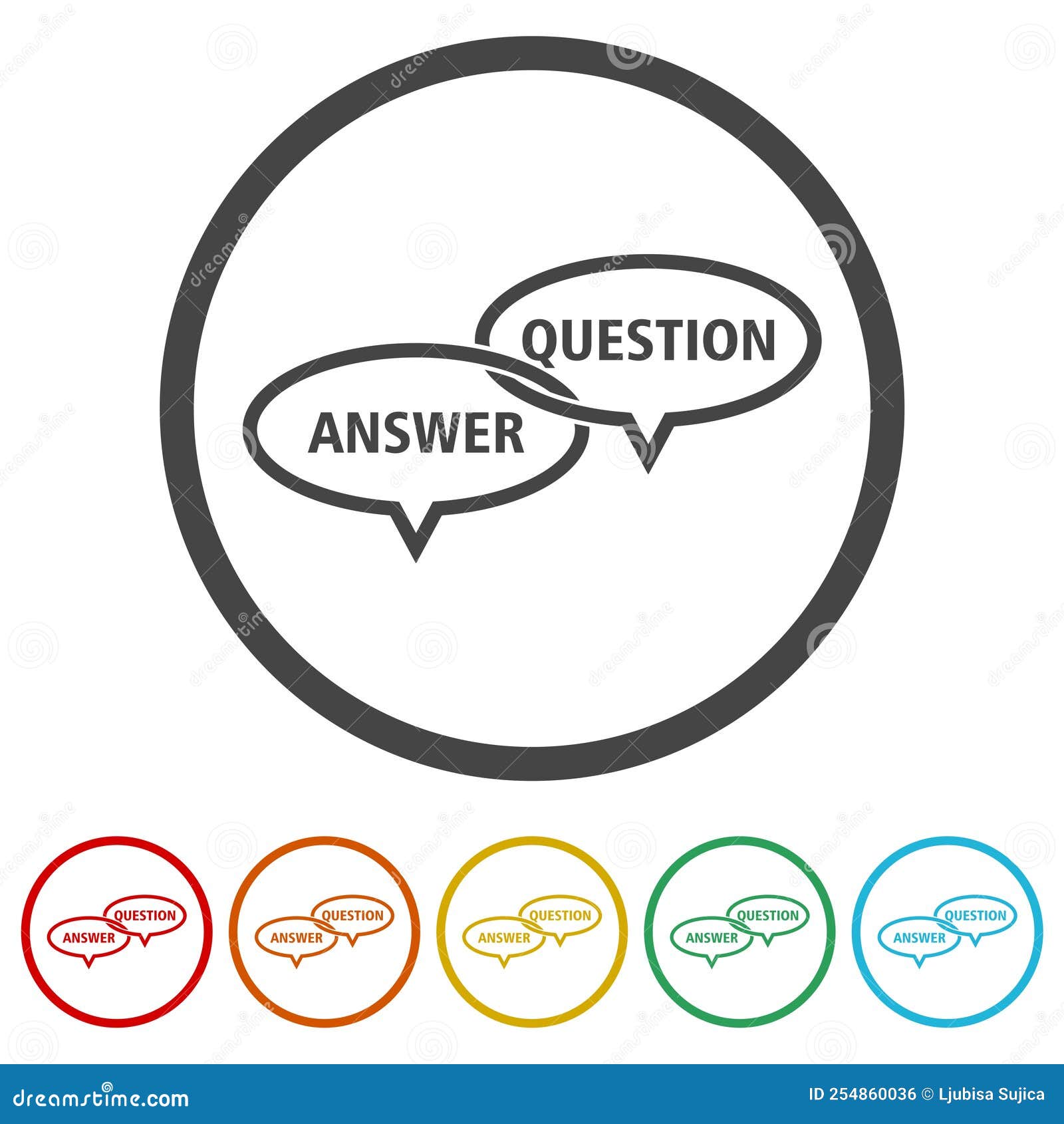 Speech Bubbles with Question and Answer Icon Stock Illustration ... Speech Bubbles with Question and Answer Icon Stock Illustration ...
