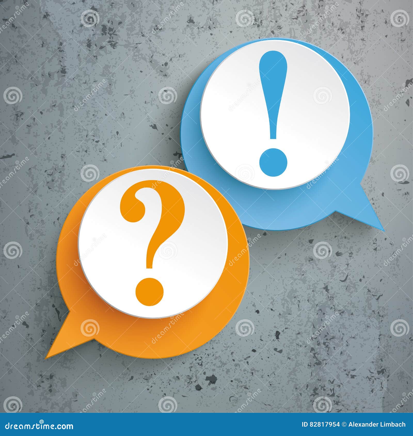 2 Speech Bubbles Question Answer Stock Vector - Illustration of ...