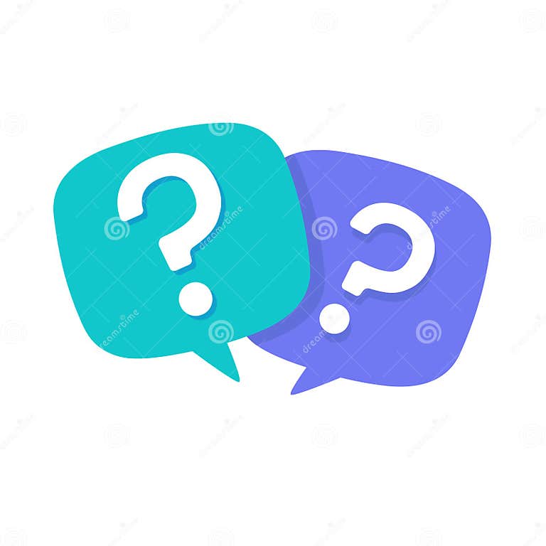 Speech Bubbles with Question Marks Doubt Concept Problem Solving Stock ...