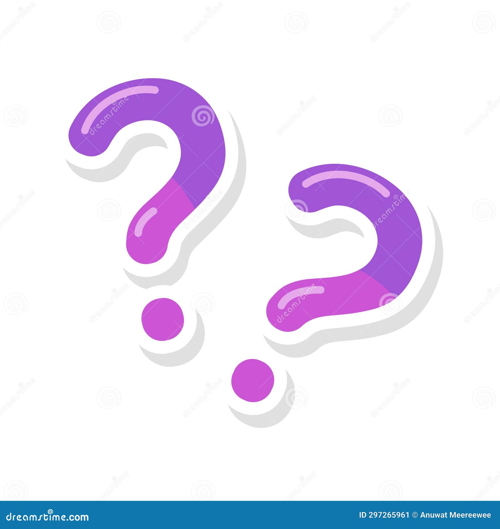 Speech Bubbles with Question Marks Doubt Concept Problem Solving Stock ...